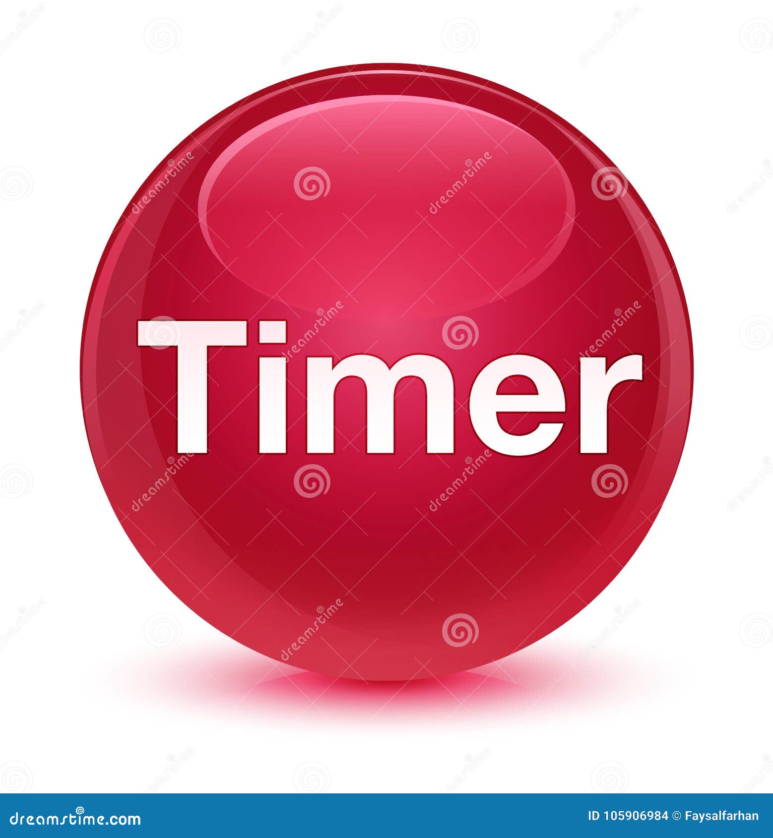 Timer Glassy Pink Round Button Stock Illustration - Illustration of ...