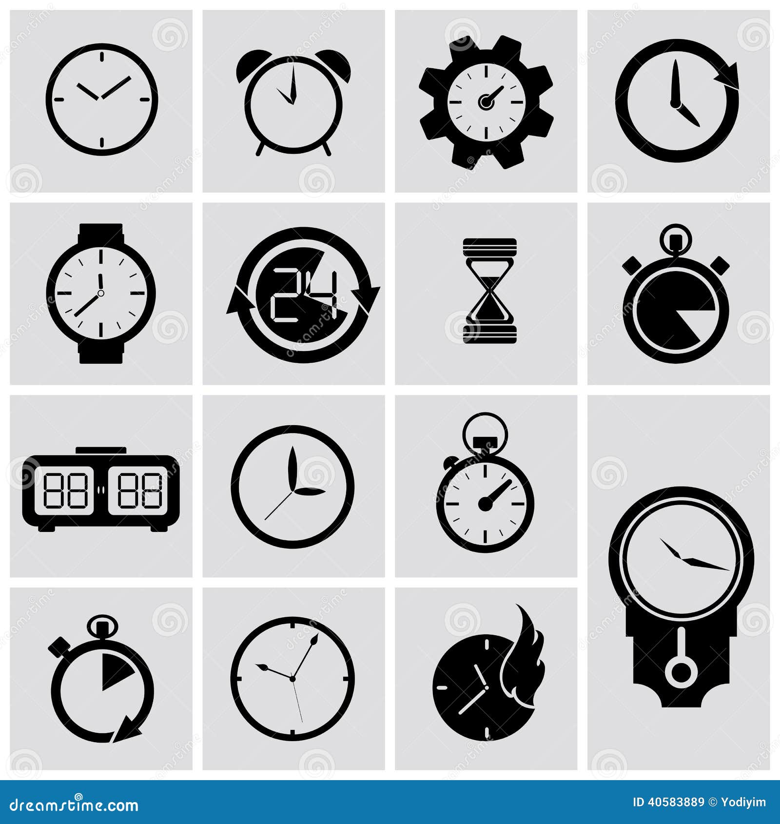Timer icon stock vector. Illustration of circle, icons - 40583889
