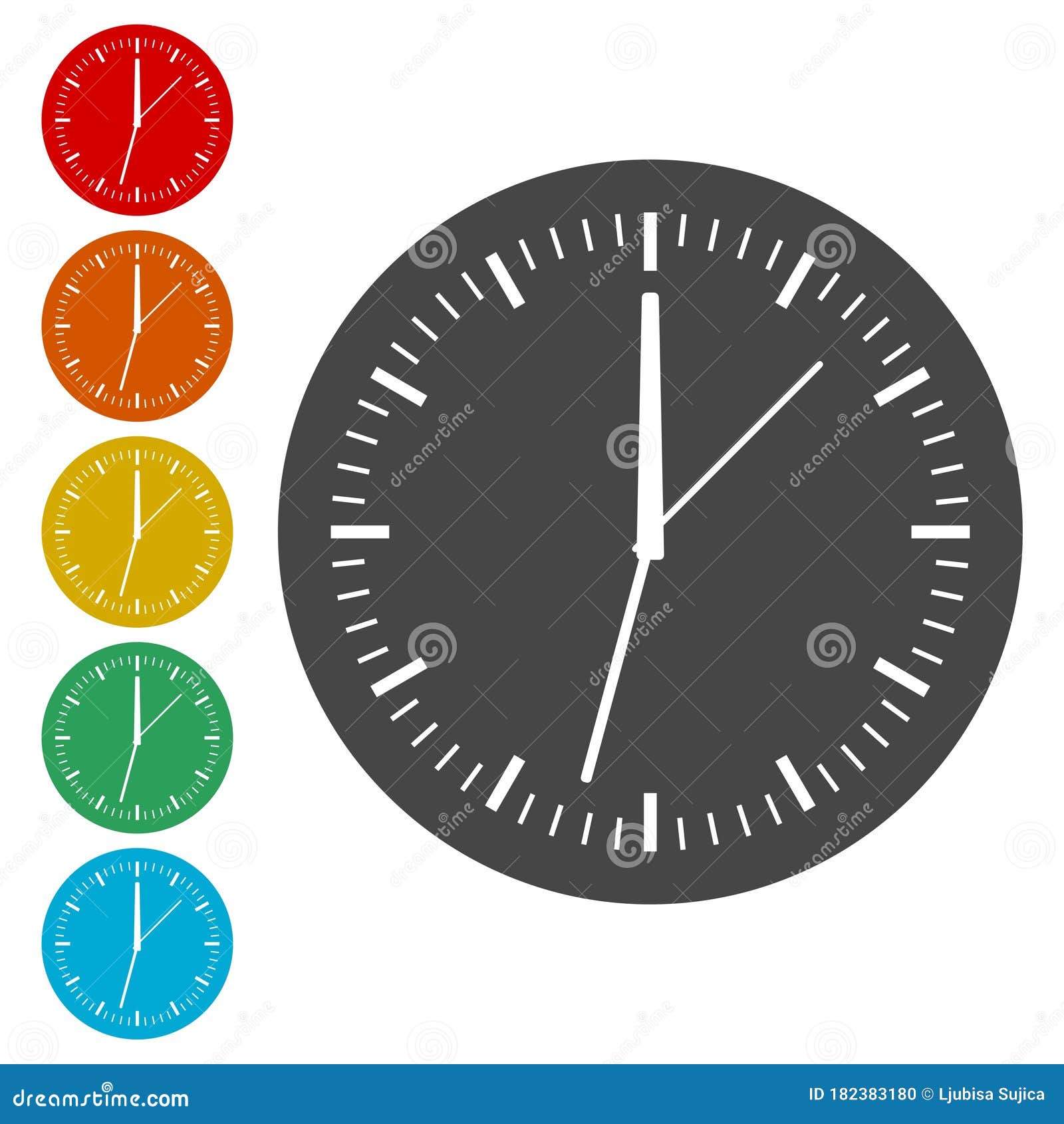 Timer icon, Clock icon stock vector. Illustration of black - 182383180