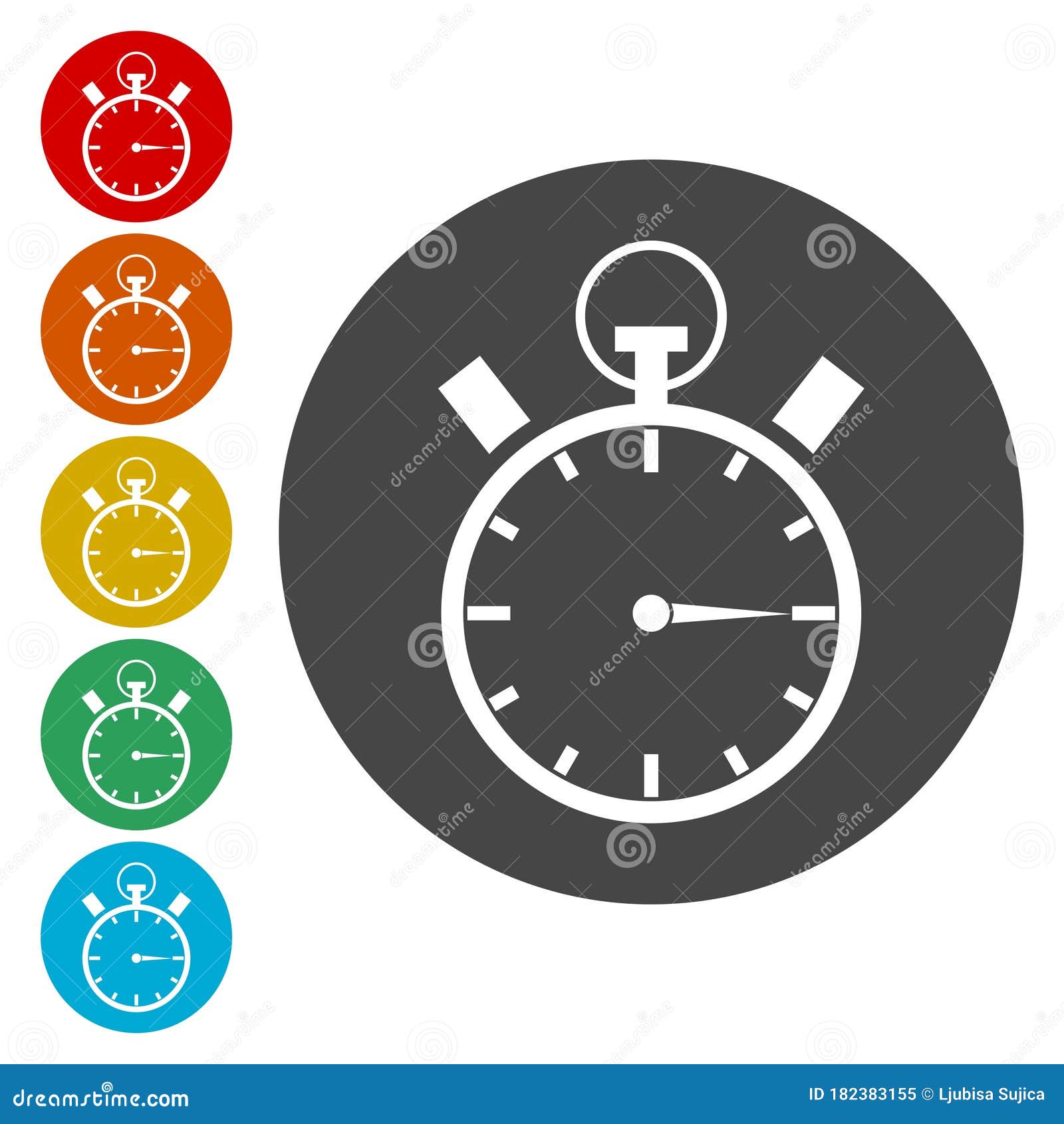 Timer icon, Clock icon stock vector. Illustration of countdown - 182383155