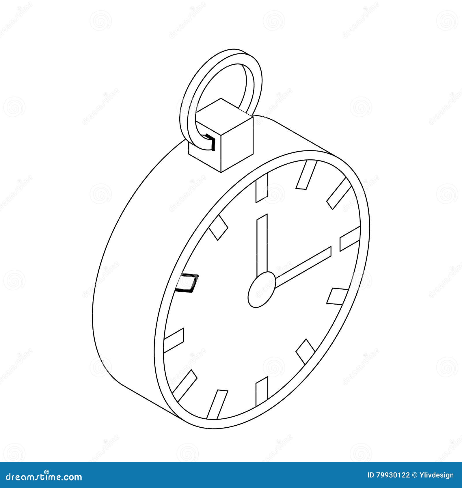 Timer Icon, Isometric 3d Style Stock Vector - Illustration of minute ...