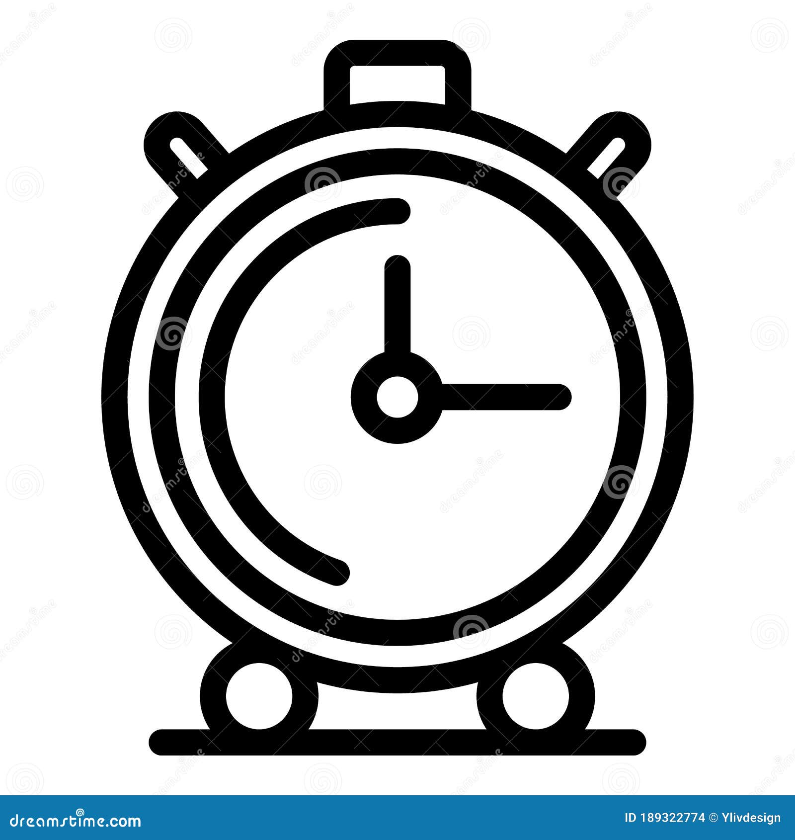 Timer icon, outline style stock vector. Illustration of label - 189322774