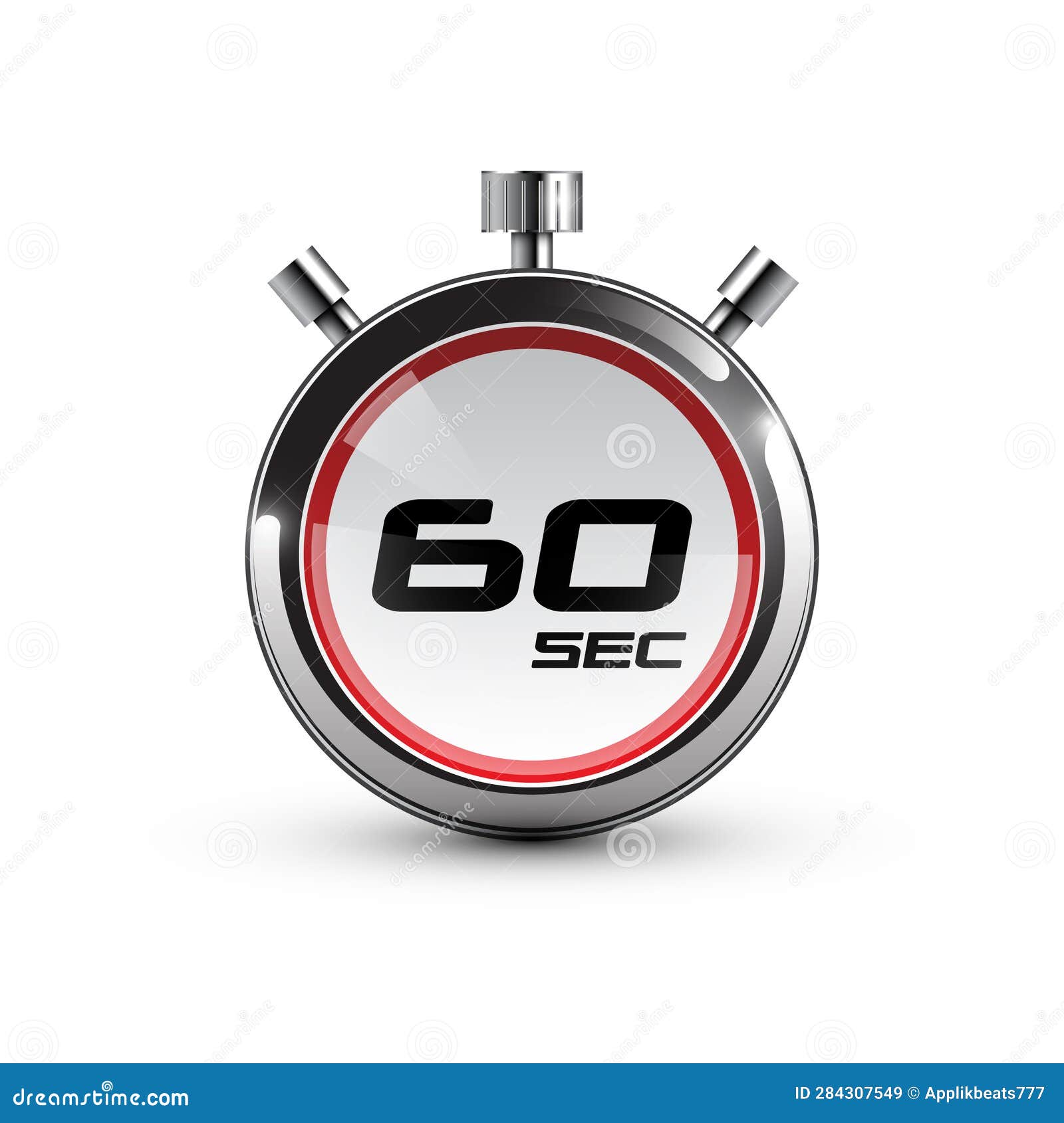 Timer icon. 60 sec stock vector. Illustration of minute - 284307549