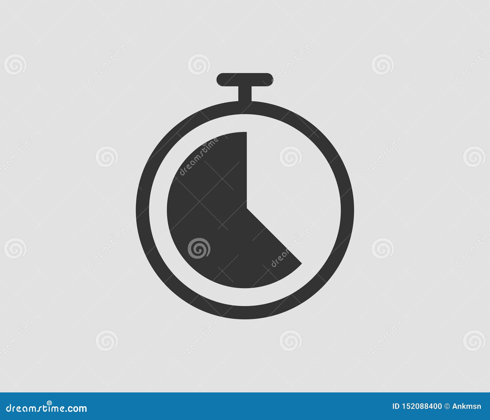Timer Icon. Stop Watch Vector Pictogram Stock Vector - Illustration of ...