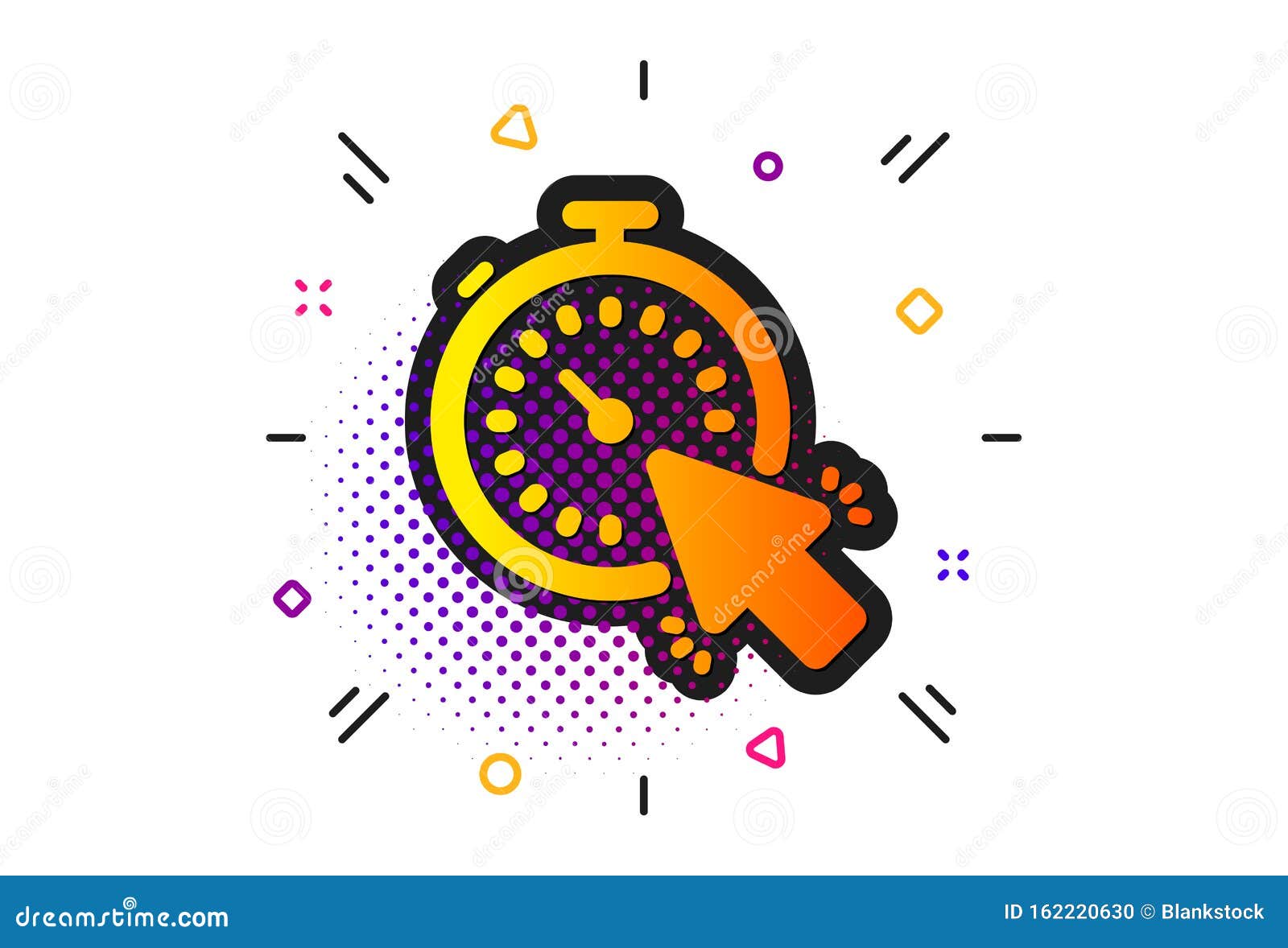 Timer Icon. Time or Clock Sign. Vector Stock Vector - Illustration of ...