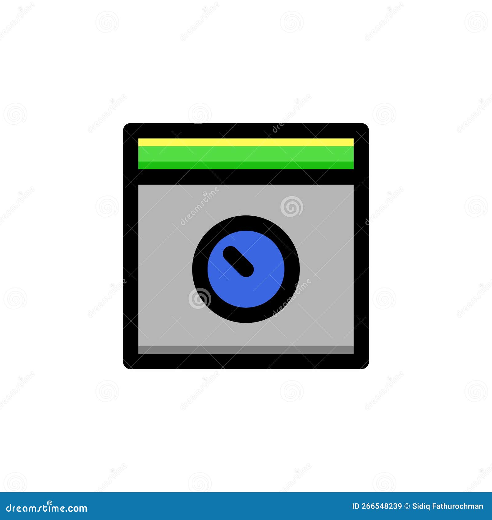 Timer Icon stock vector. Illustration of page, countdown - 266548239