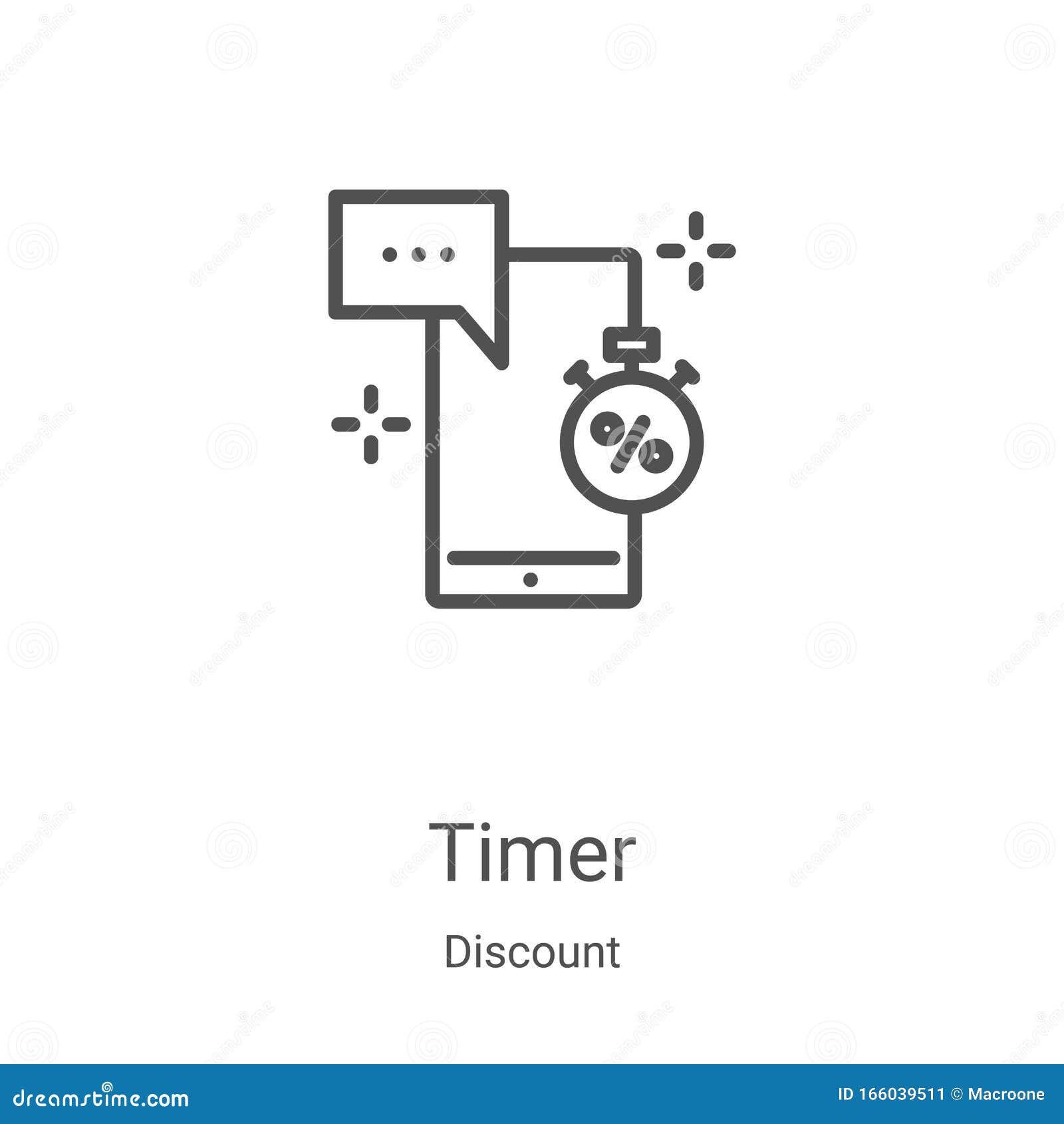 Timer Icon Vector from Discount Collection. Thin Line Timer Outline ...