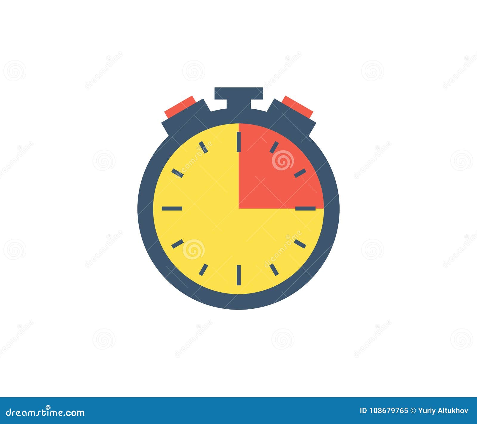 Timer Icon. Vector Illustration in Flat Minimalist Style Stock Vector ...
