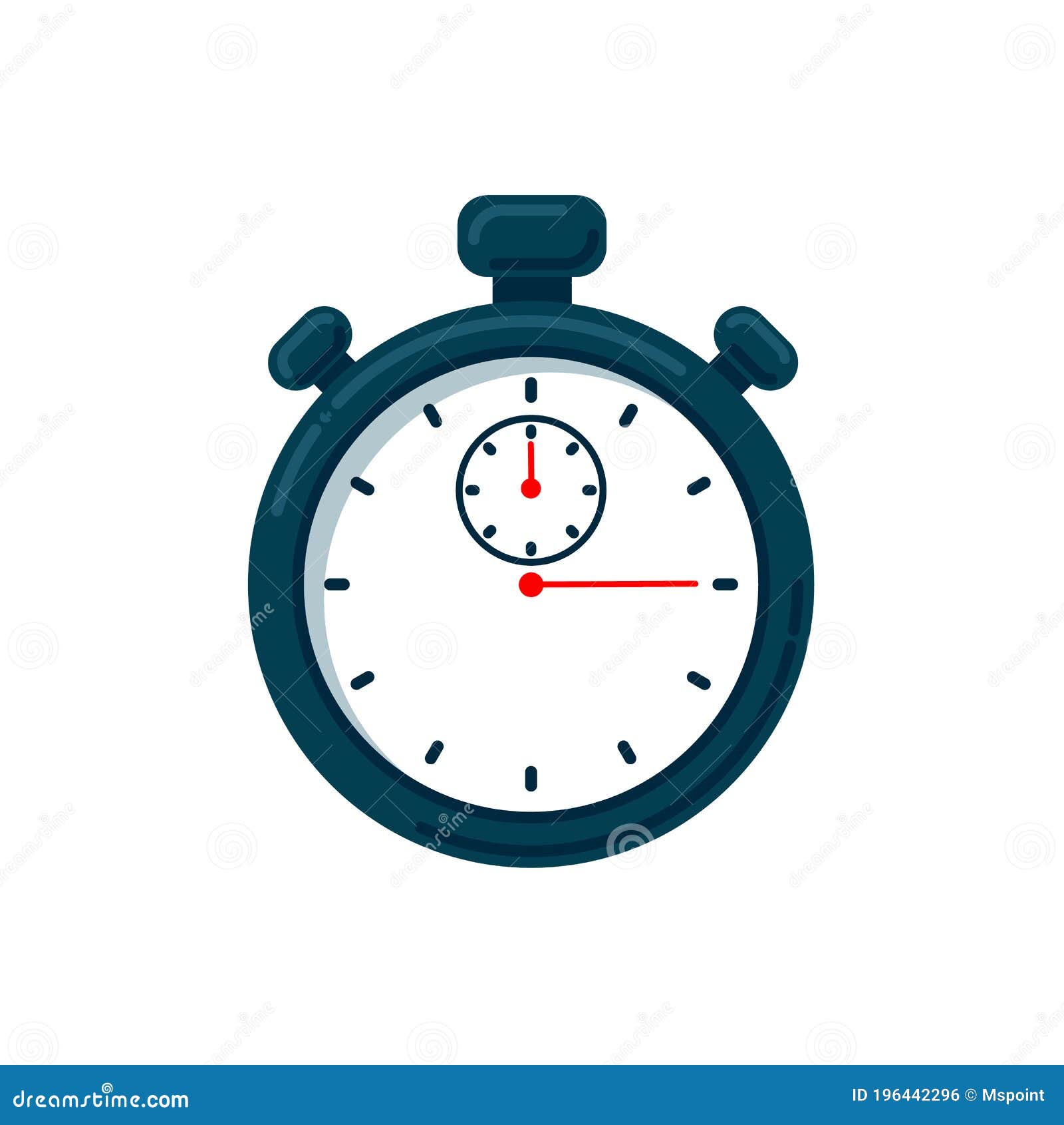 Vector Stopwatch Icon On White Isolated Background. Time Stop Symbol ...