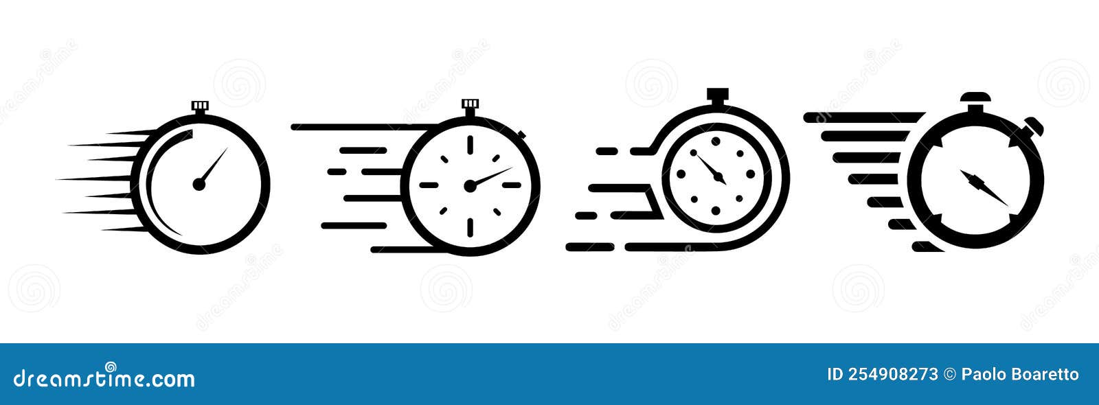 Timer Icons Set Quick Time Or Deadline Icon Express Service Symbol