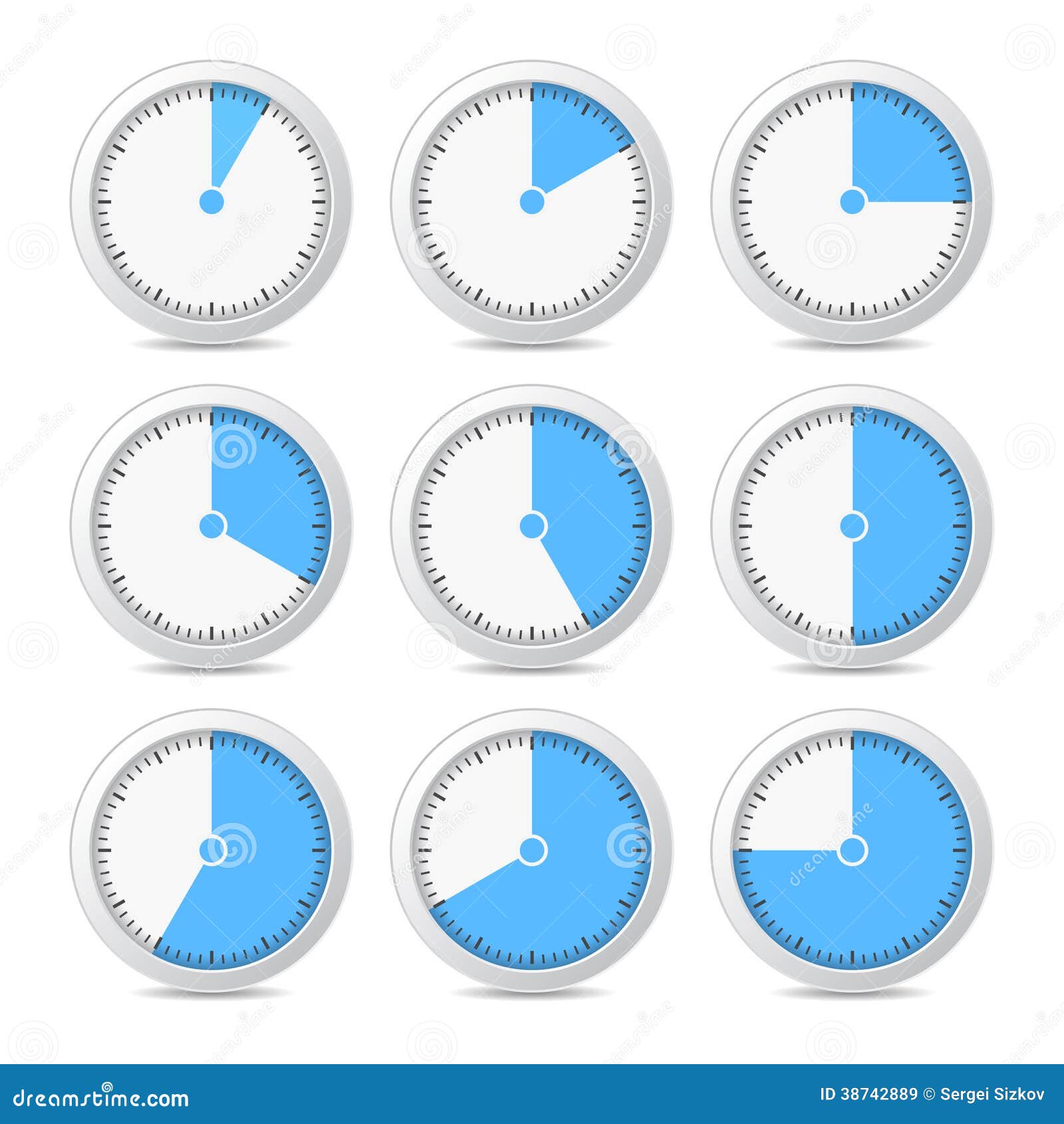 Timer Icons on White Background, Vector Illustration Stock Vector ...