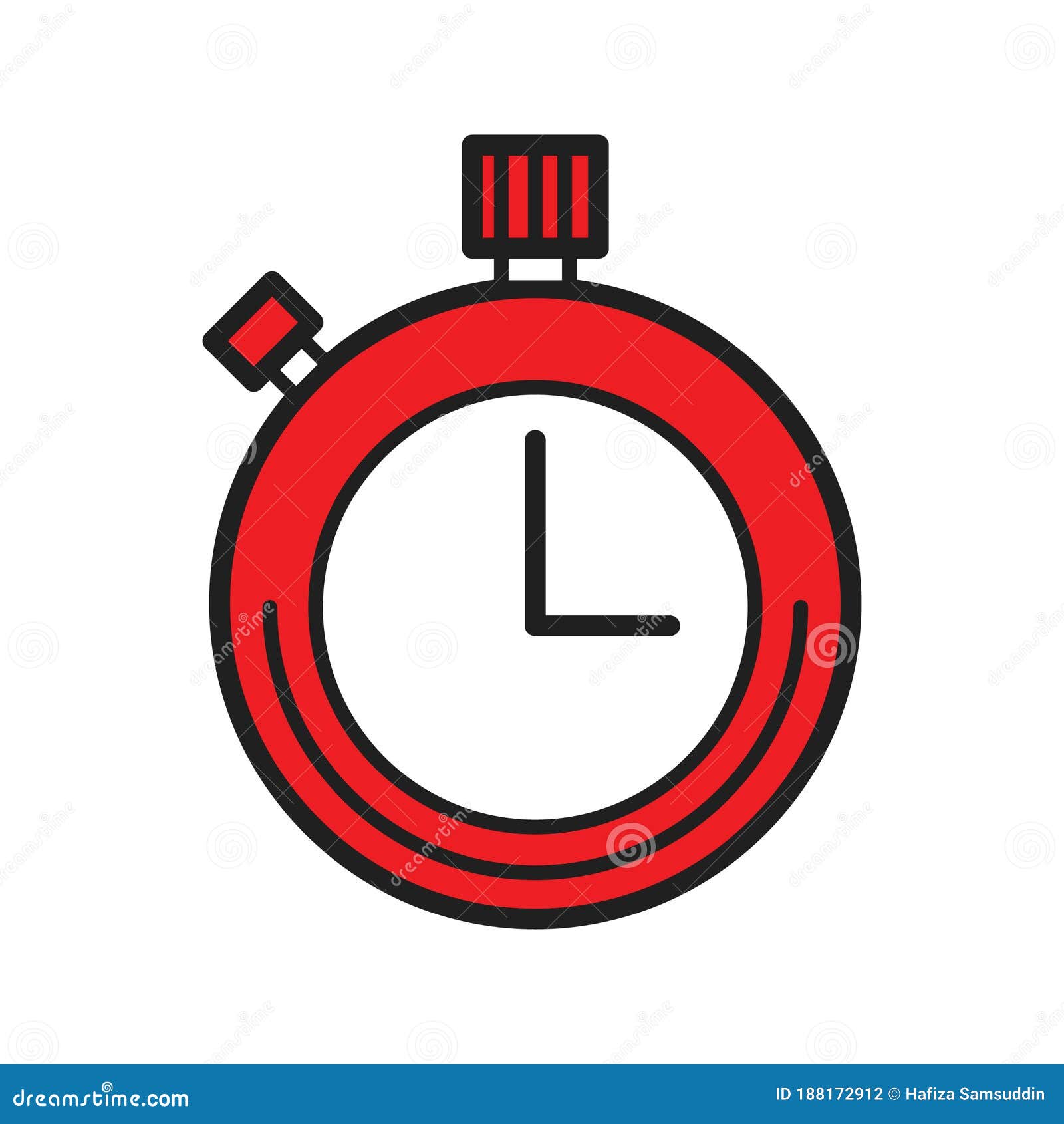 A timer illustration. stock vector. Illustration of sports - 188172912