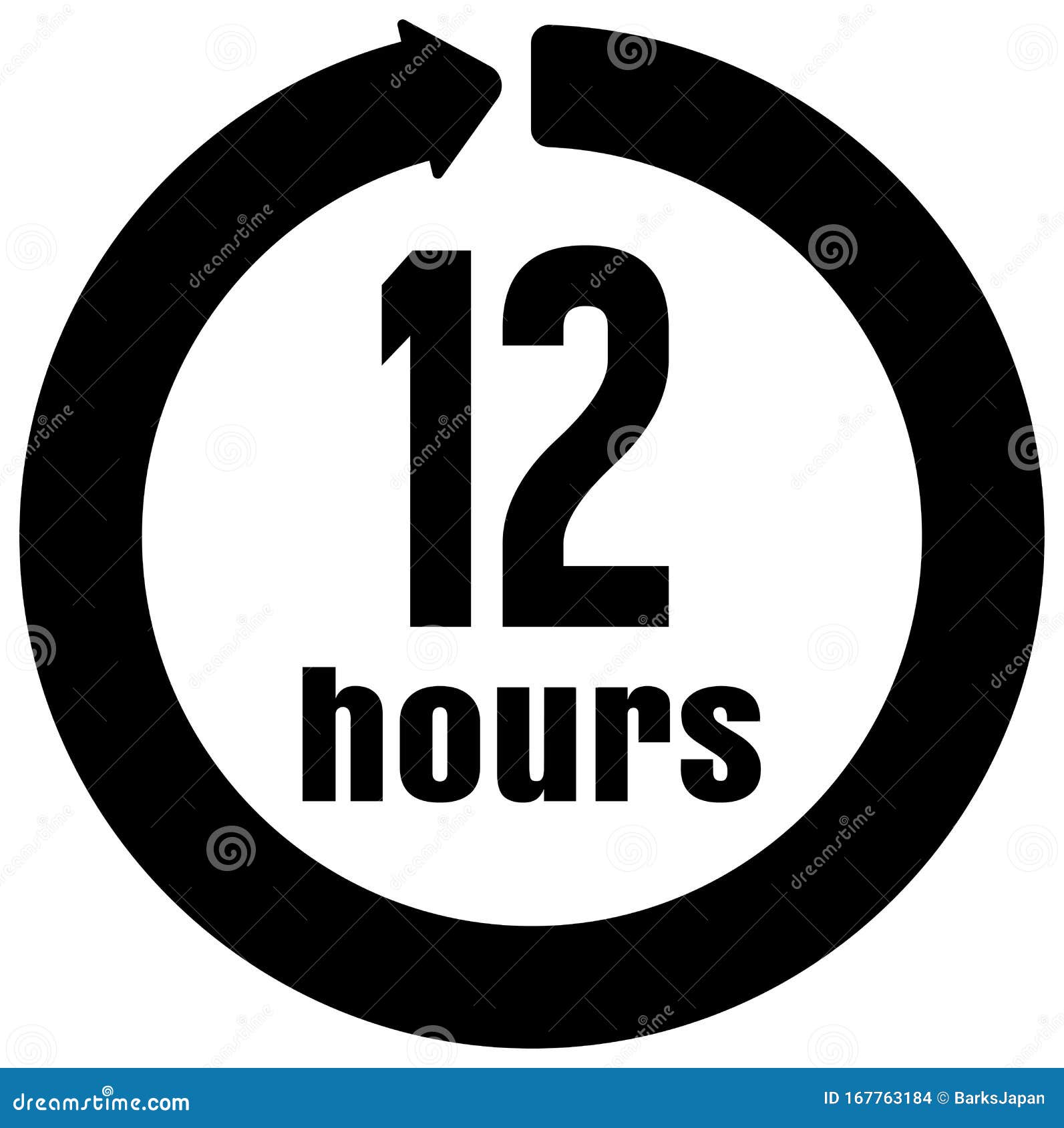 Timer, Ilustração Do ícone Do Relógio 12 Horas Ilustração do Vetor ...