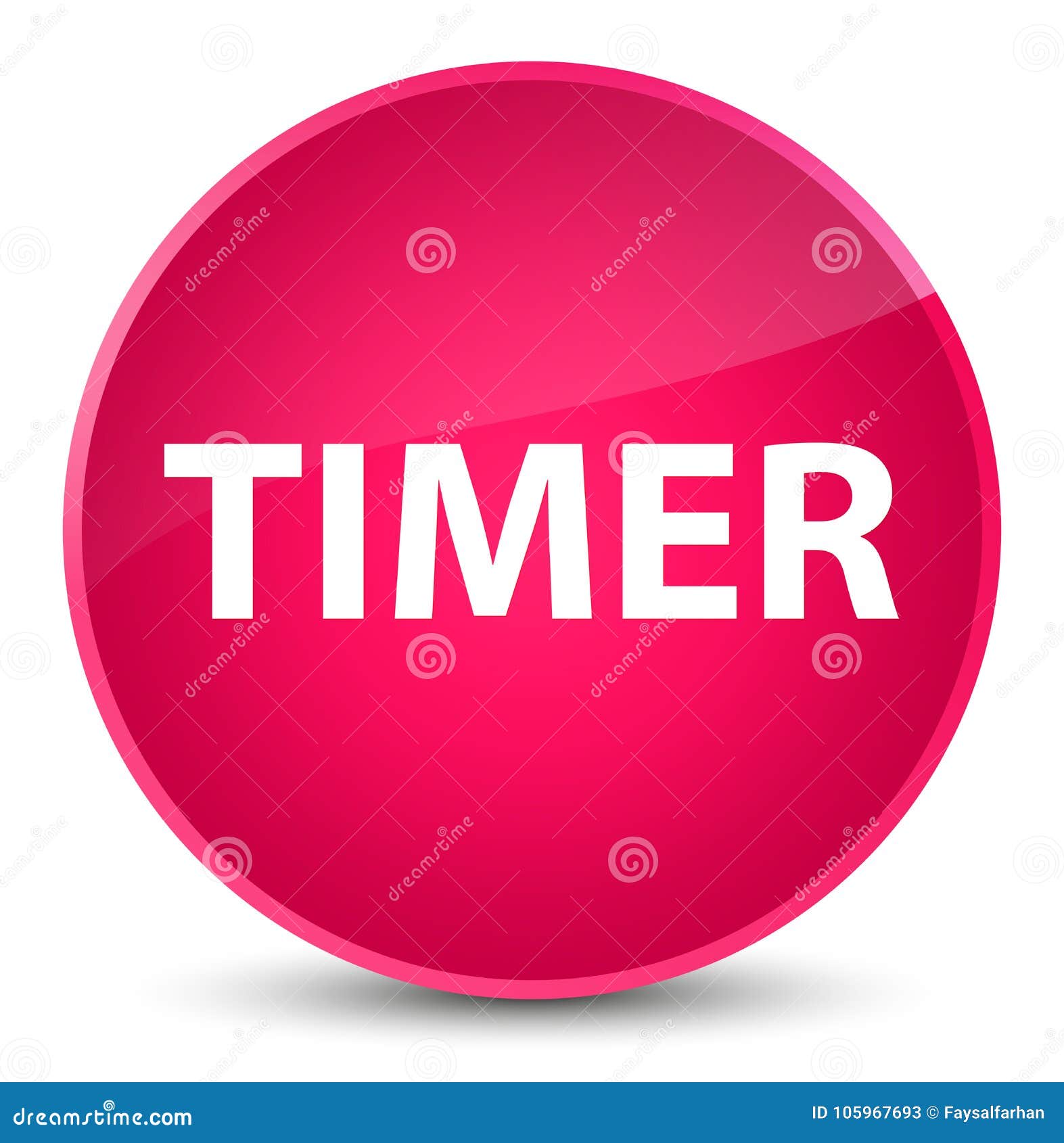 Timer Elegant Pink Round Button Stock Illustration - Illustration of ...