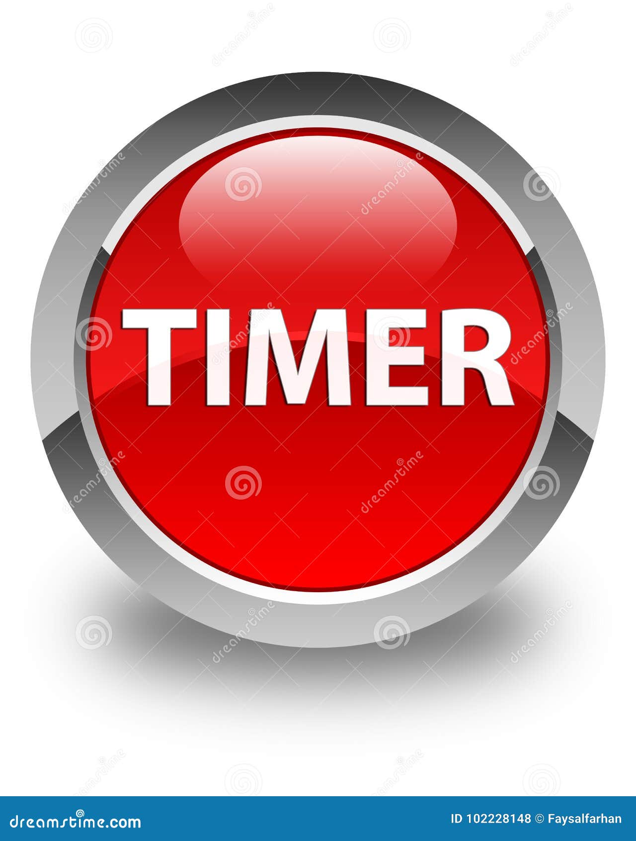 Timer Glossy Red Round Button Stock Illustration - Illustration of ...