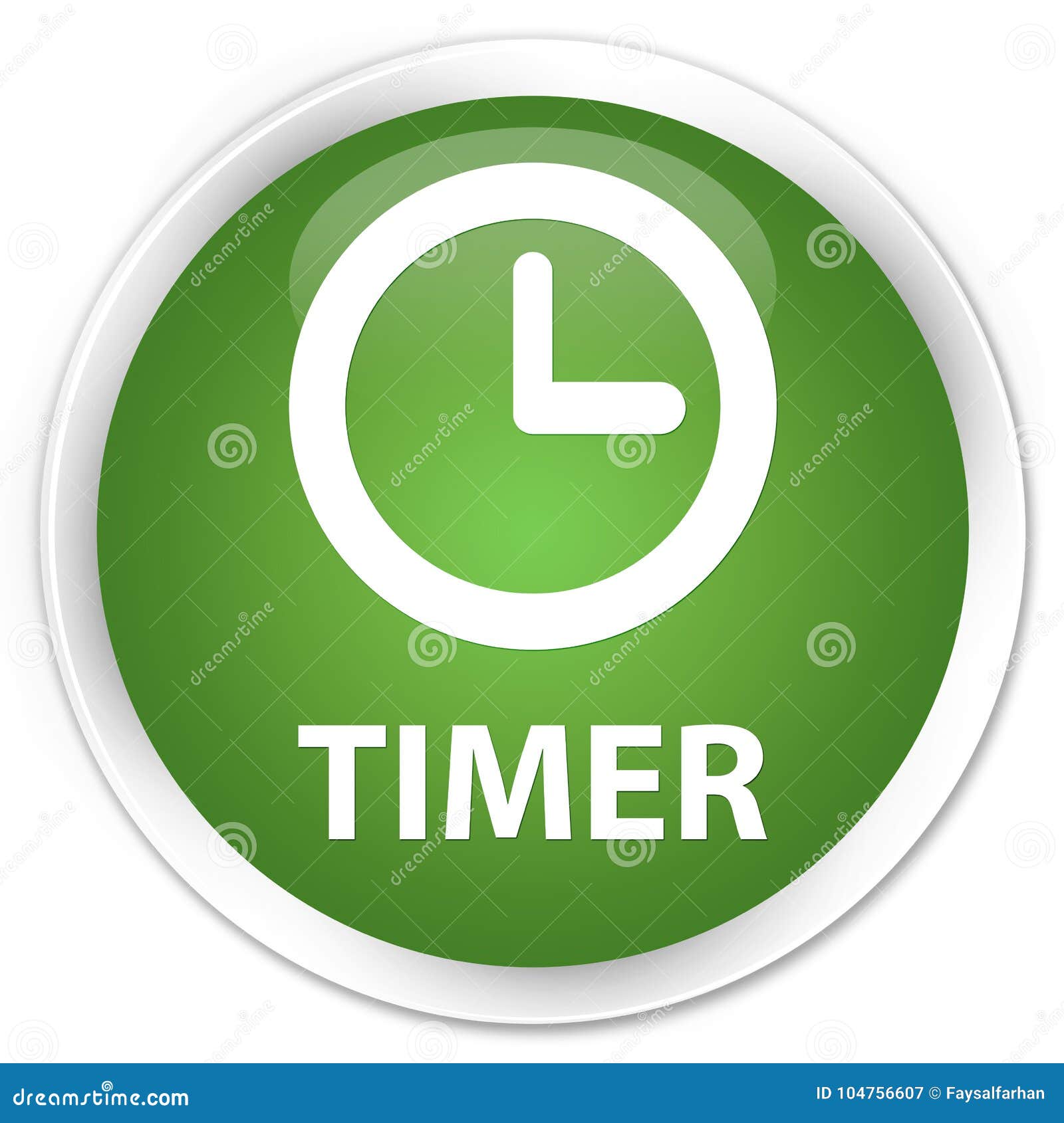 Timer Premium Soft Green Round Button Stock Illustration - Illustration ...