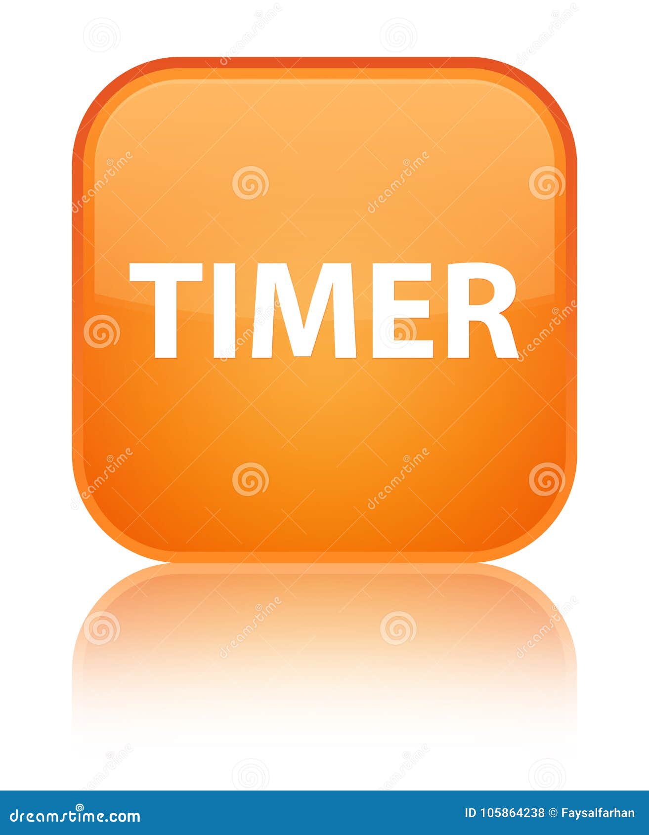 Timer Special Orange Square Button Stock Illustration - Illustration of ...