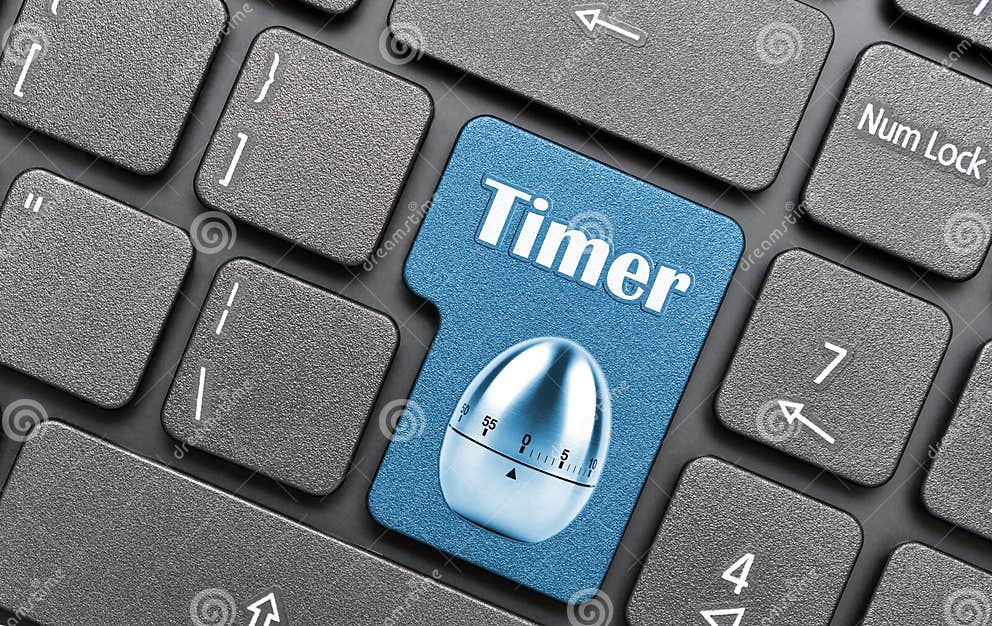 Timer key on keyboard stock photo. Image of white, communicate - 48532776