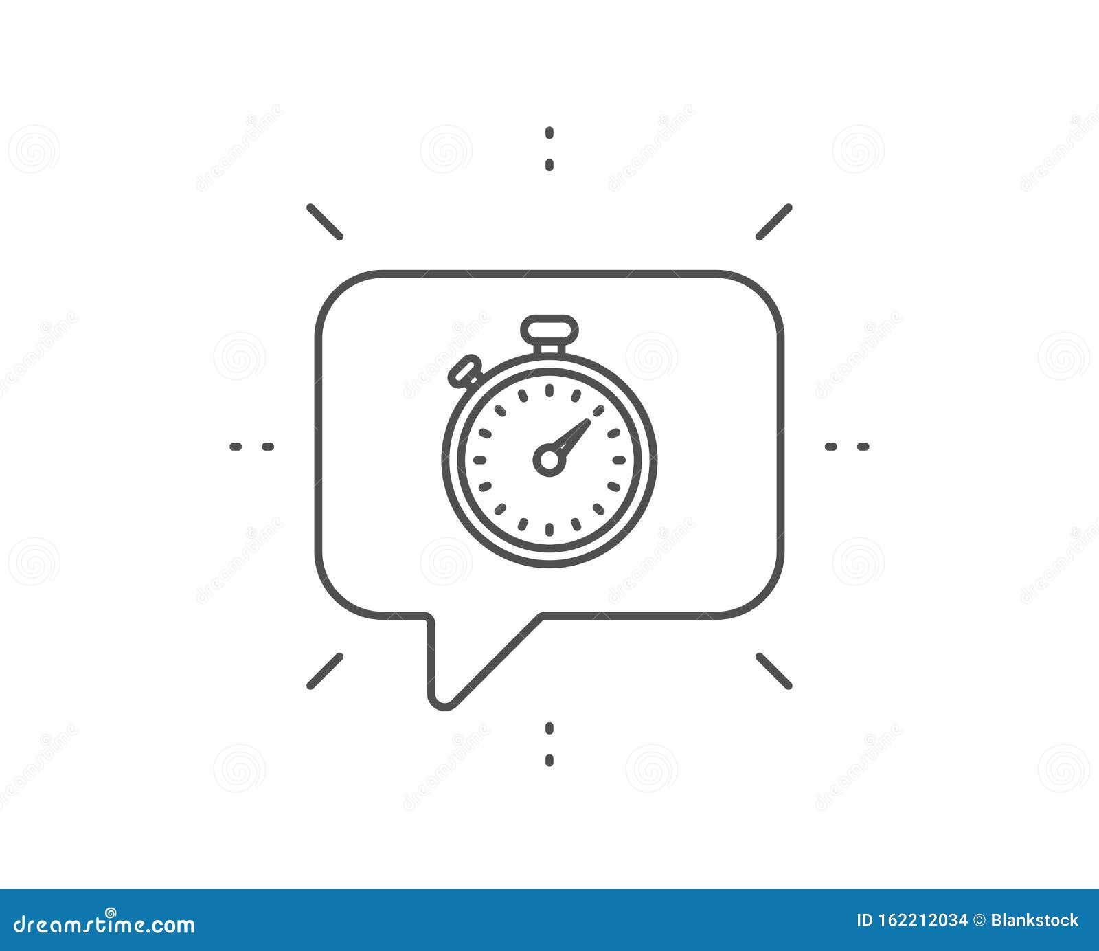 Timer Line Icon. Stopwatch Sign. Vector Stock Vector - Illustration of ...