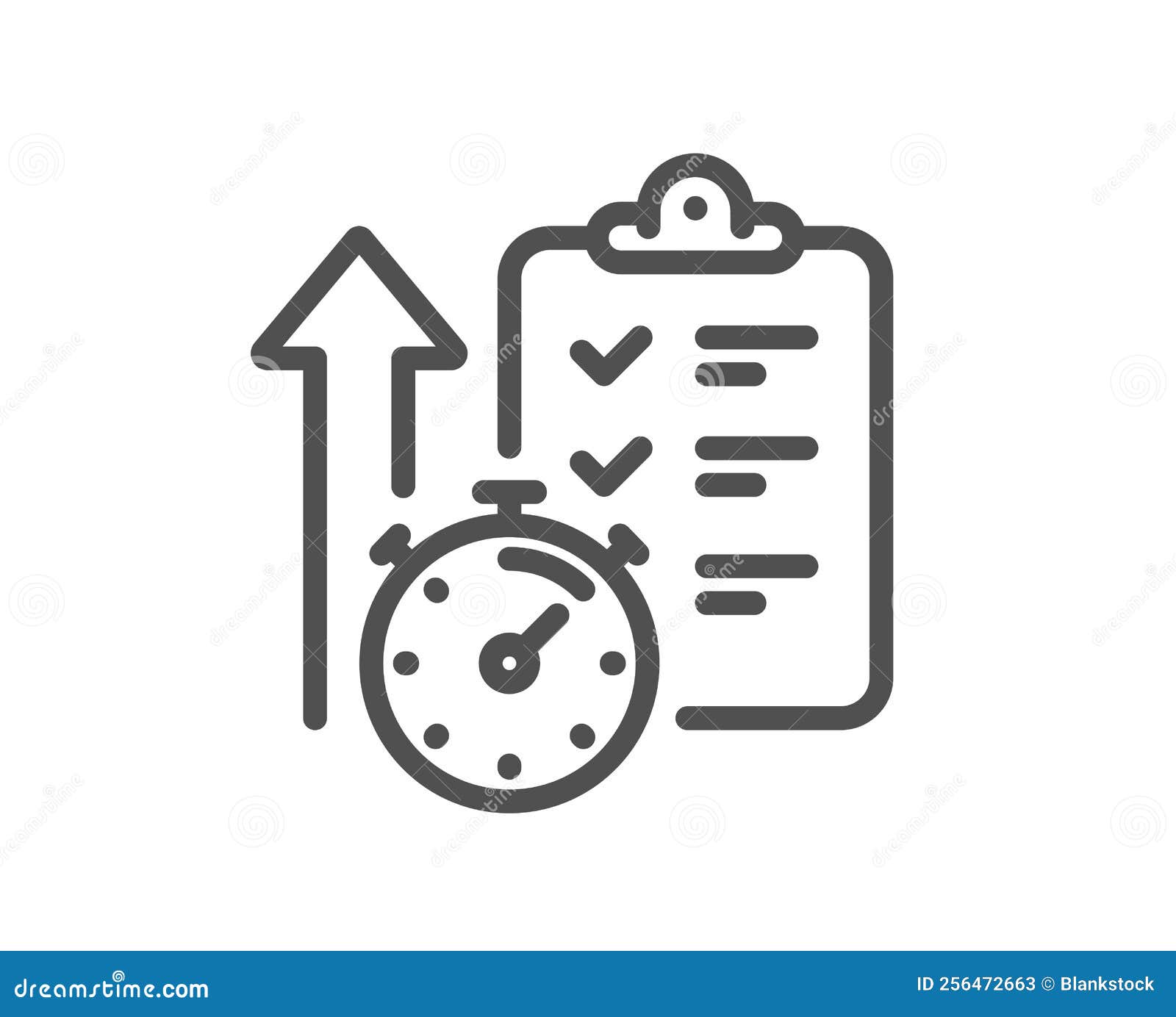 Timer Line Icon. Stopwatch Time Results Sign. Vector Stock Illustration ...