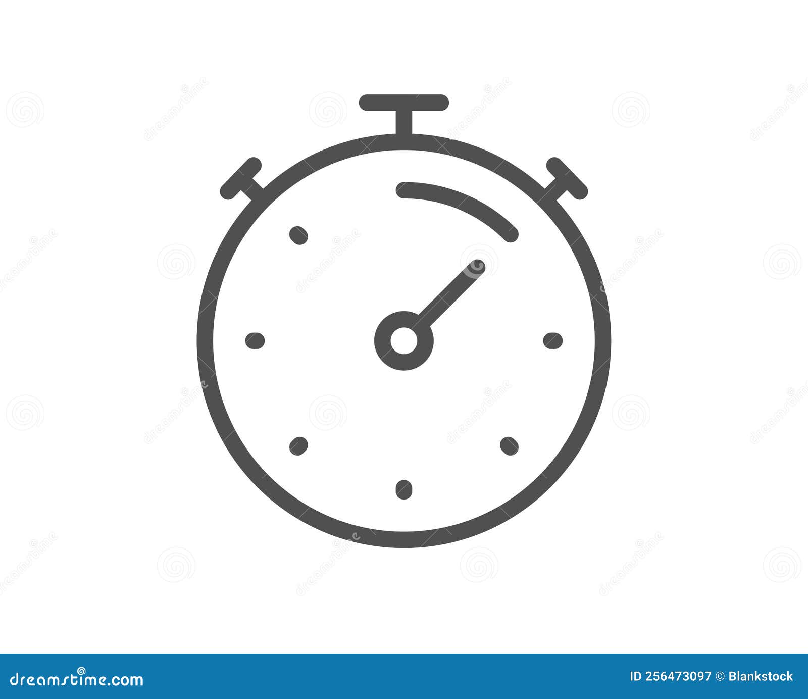 Timer Line Icon. Stopwatch Time Sign. Vector Stock Vector ...