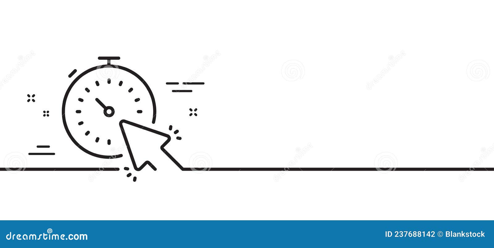 Timer Line Icon. Time or Clock Sign. Minimal Line Pattern Banner ...