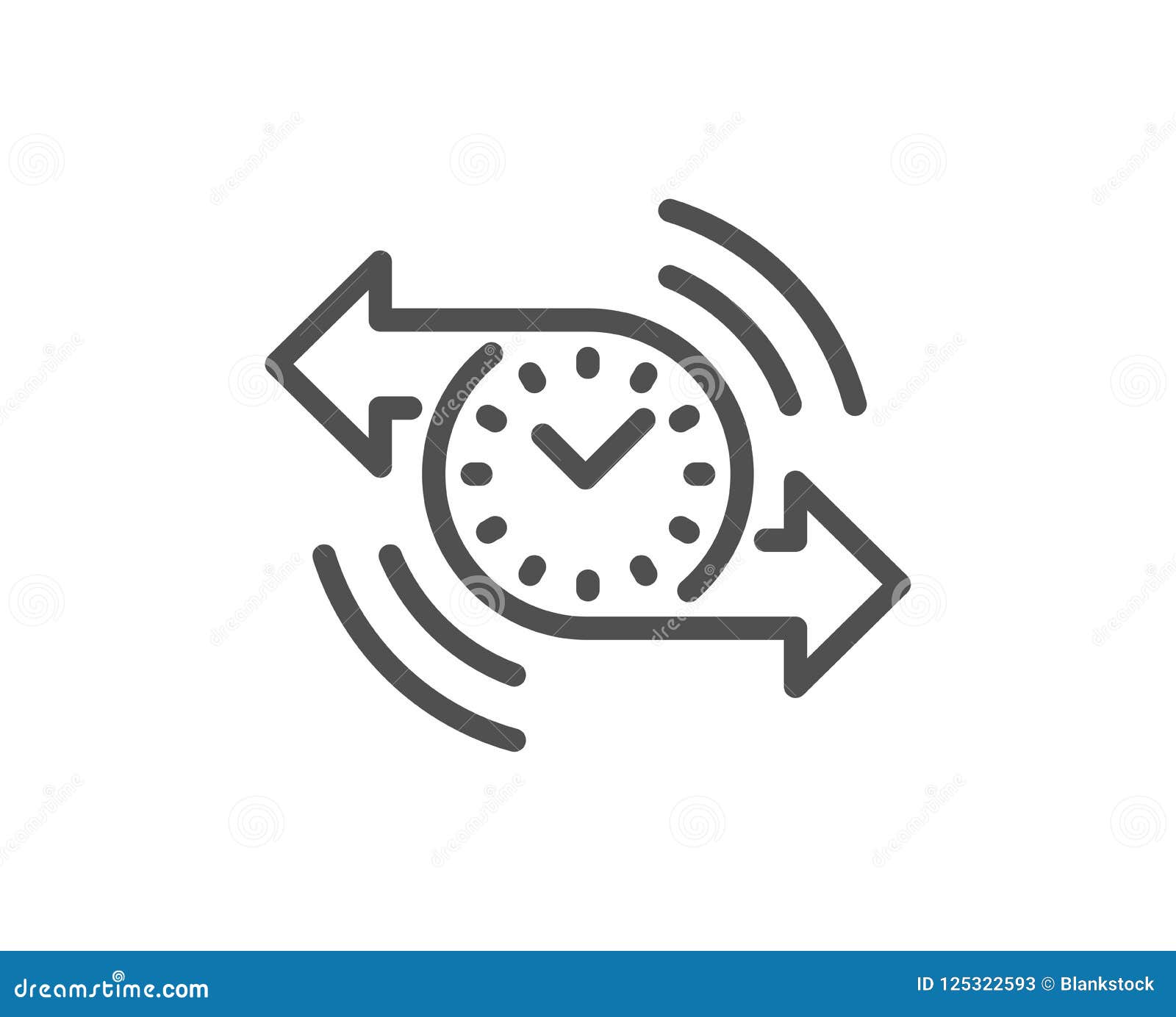 Timer Line Icon. Time or Clock Sign Stock Vector - Illustration of ...