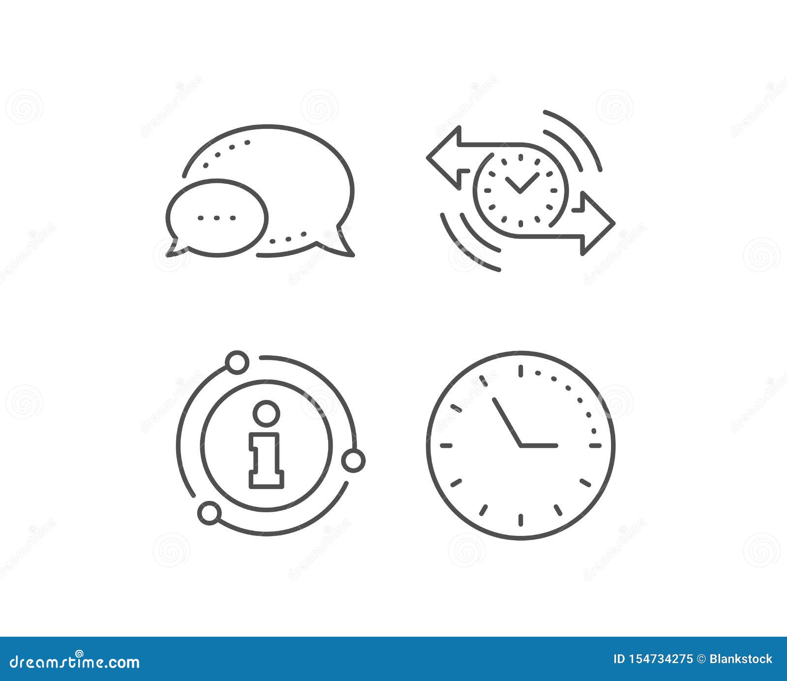 Timer Line Icon. Time or Clock Sign. Vector Stock Vector - Illustration ...