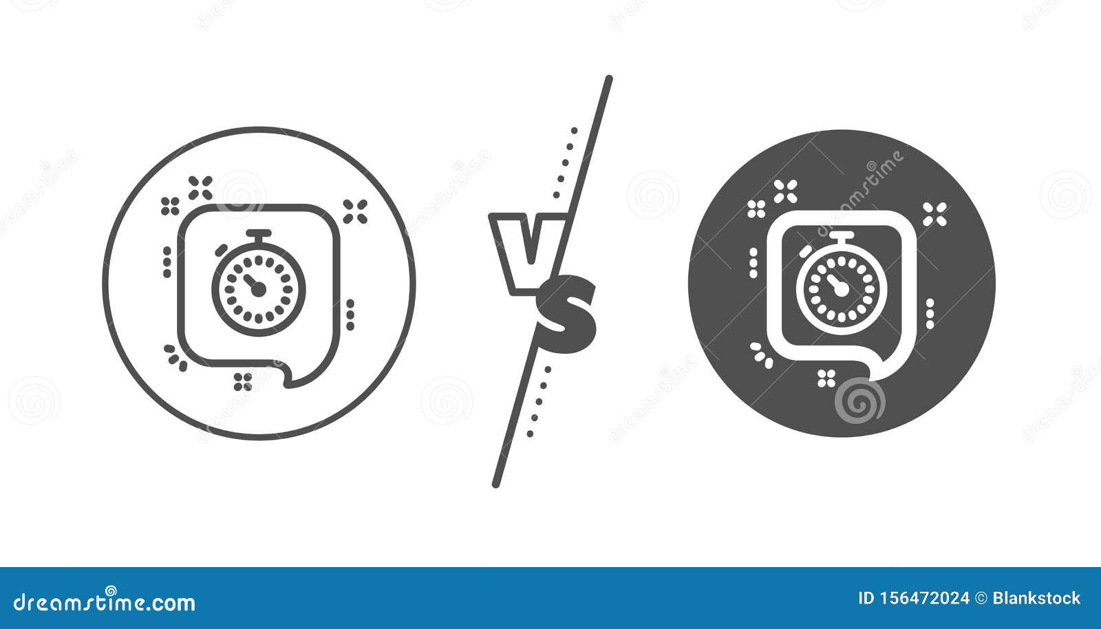 Timer Line Icon. Time or Clock Sign. Vector Stock Vector - Illustration ...