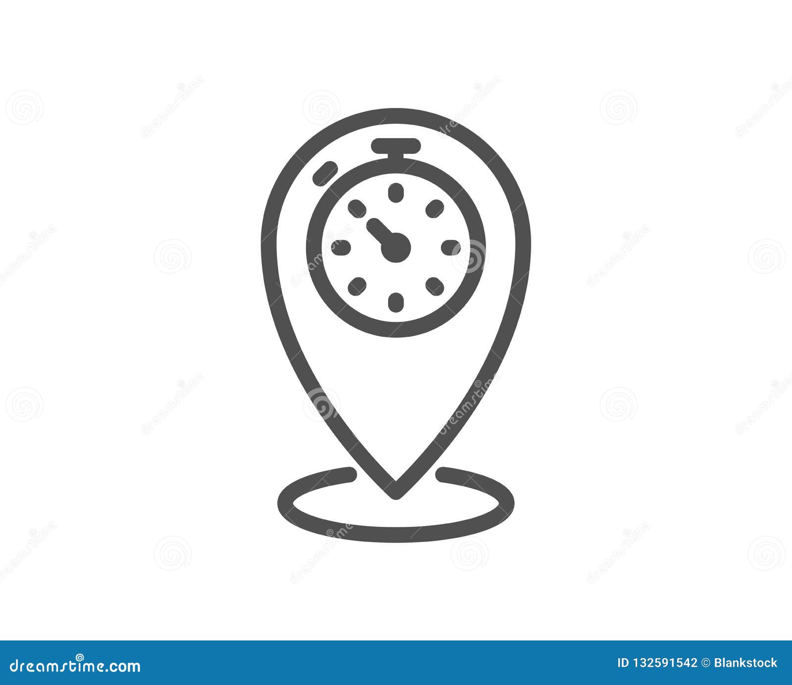 Timer Line Icon. Time Sign. Location Pointer Symbol. Vector Stock ...