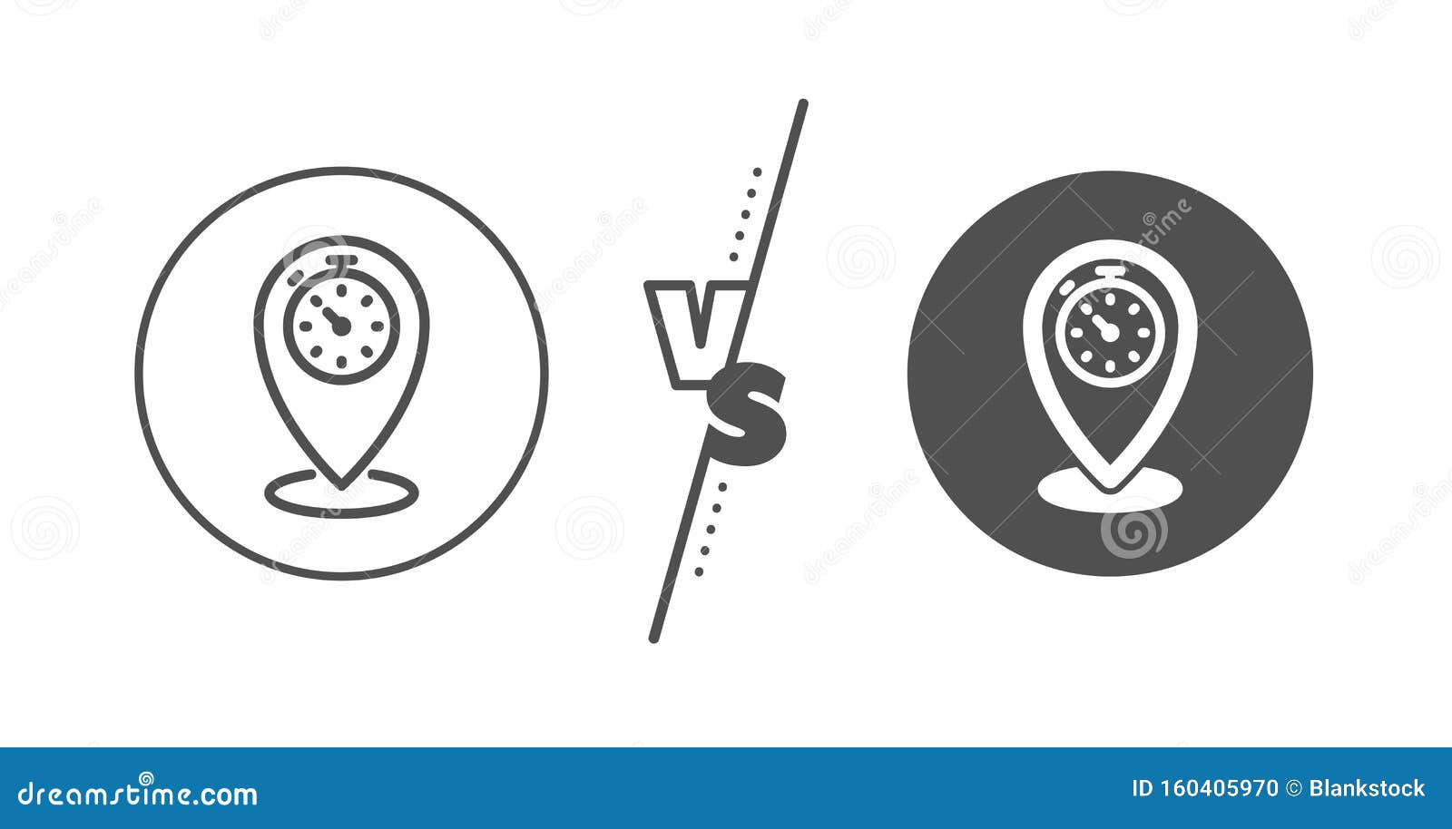 Timer Line Icon. Time Sign. Location Pointer Symbol. Vector Stock ...