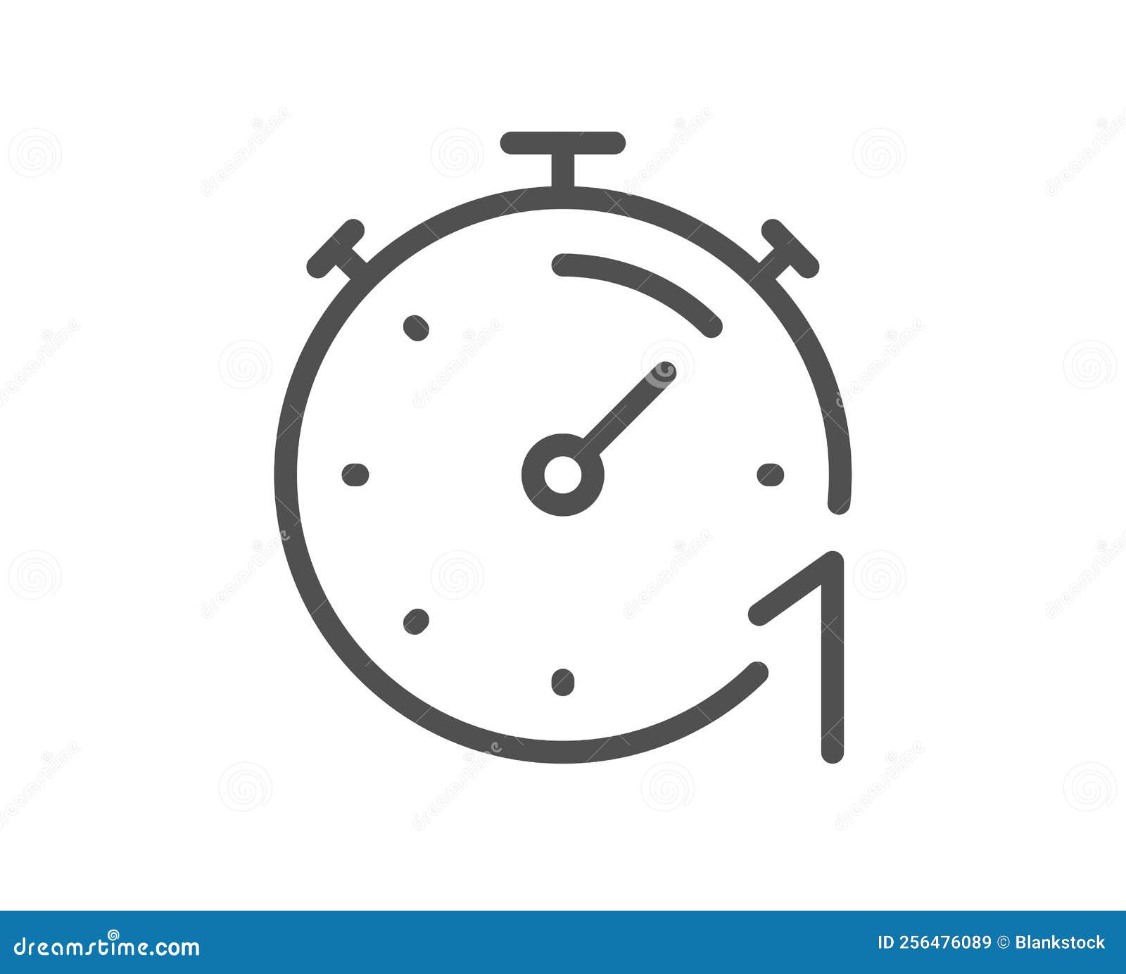 Timer 1 Minute Line Icon. Stopwatch Time Sign. Vector Stock Vector ...