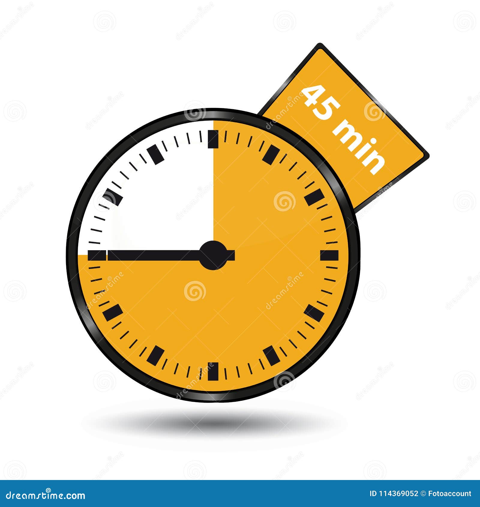 Timer 45 Minutes - Vector Illustration - Isolated on White Stock Vector ... Timer 45 Minutes - Vector Illustration - Isolated on White Stock Vector ...