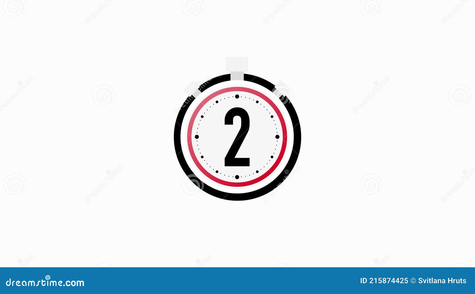 Timer Number Two Days To Go Countdown Motion Template on White ...