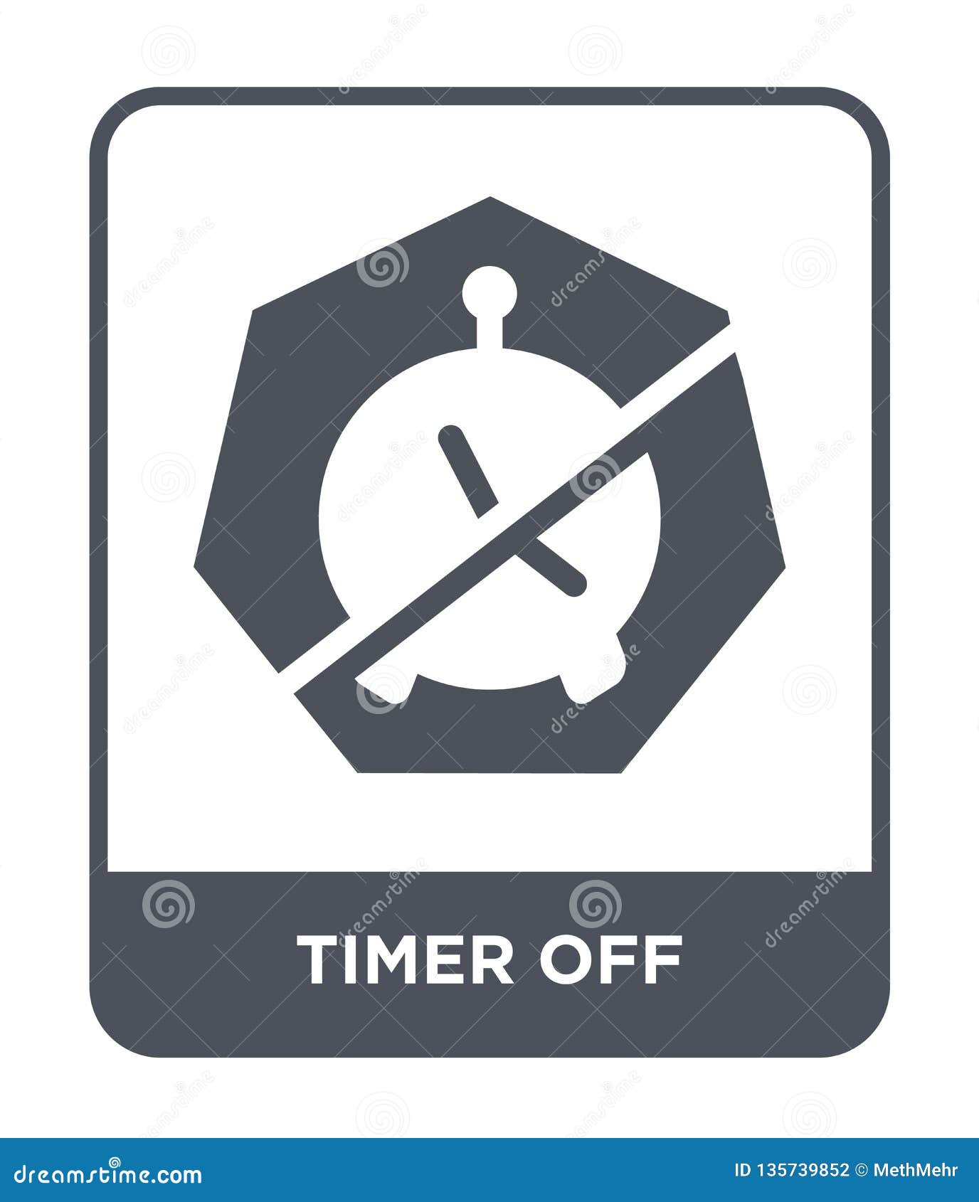 Timer Off Icon in Trendy Design Style. Timer Off Icon Isolated on White ...