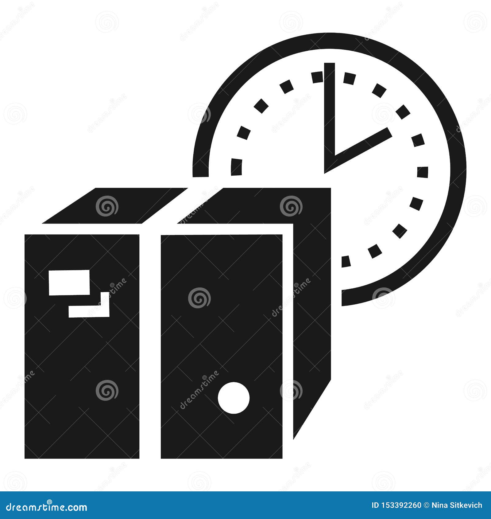 Timer Parcel Delivery Icon, Simple Style Stock Vector - Illustration of ...