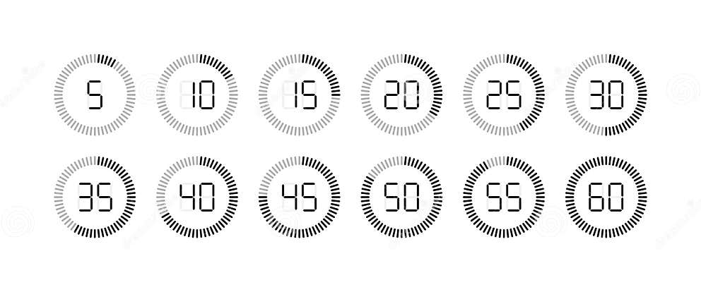 Timer Pictogram. Stopwatch Met Een Seconde En Een Minuut. Klok Voor ... Timer Pictogram. Stopwatch Met Een Seconde En Een Minuut. Klok Voor ...