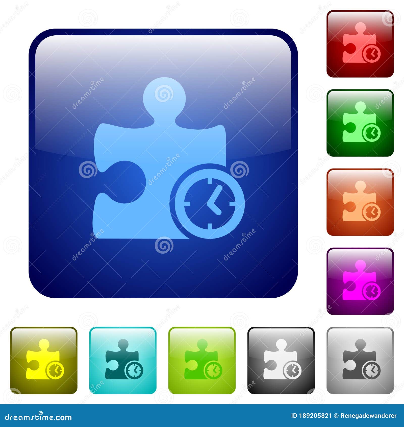 Timer Plugin Color Square Buttons Stock Vector Illustration Of Joint