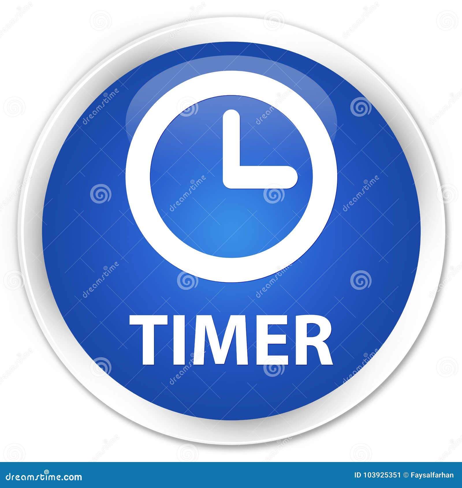 Timer Premium Blue Round Button Stock Illustration - Illustration of ...