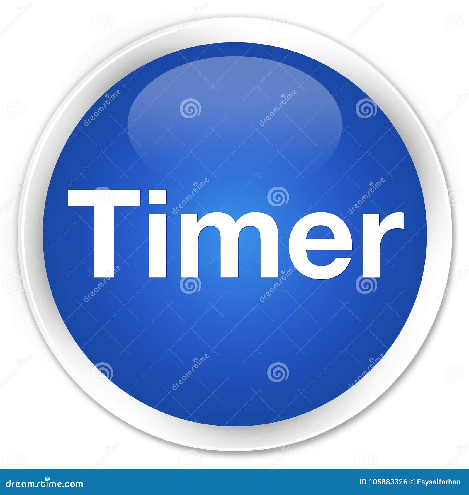 Timer Premium Blue Round Button Stock Illustration - Illustration of ...