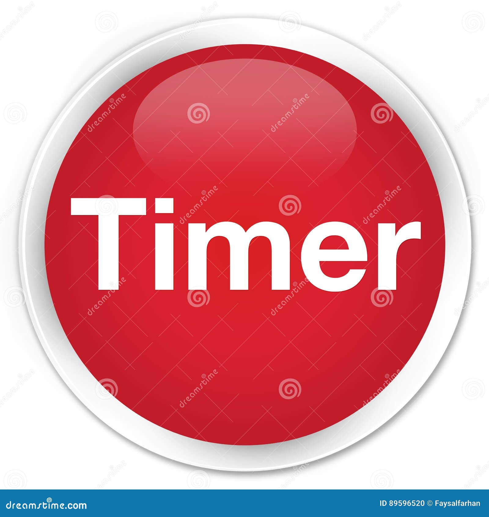 Timer Premium Red Round Button Stock Illustration - Illustration of ...