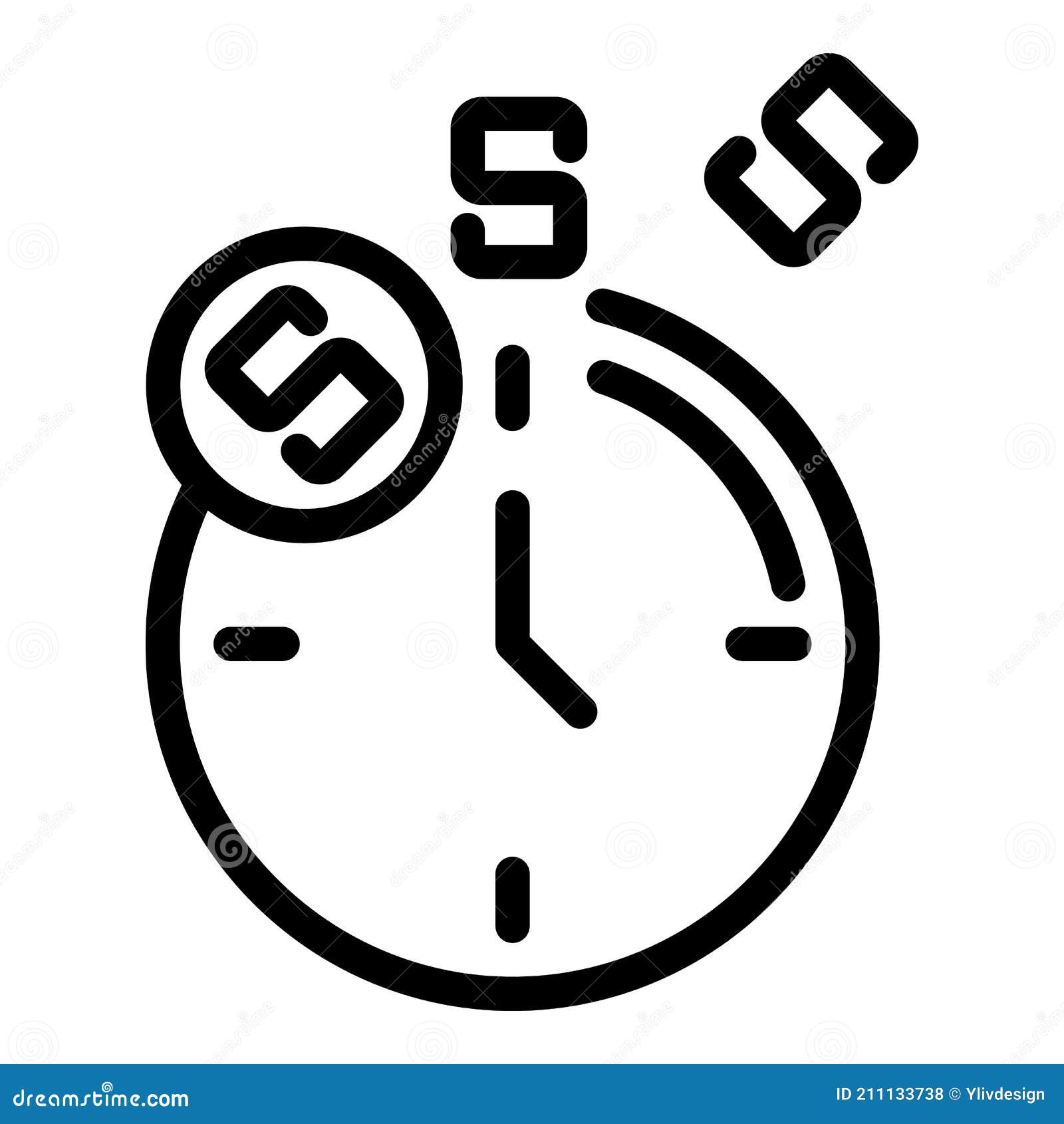 Timer Price Product Icon, Outline Style Stock Vector - Illustration of ...