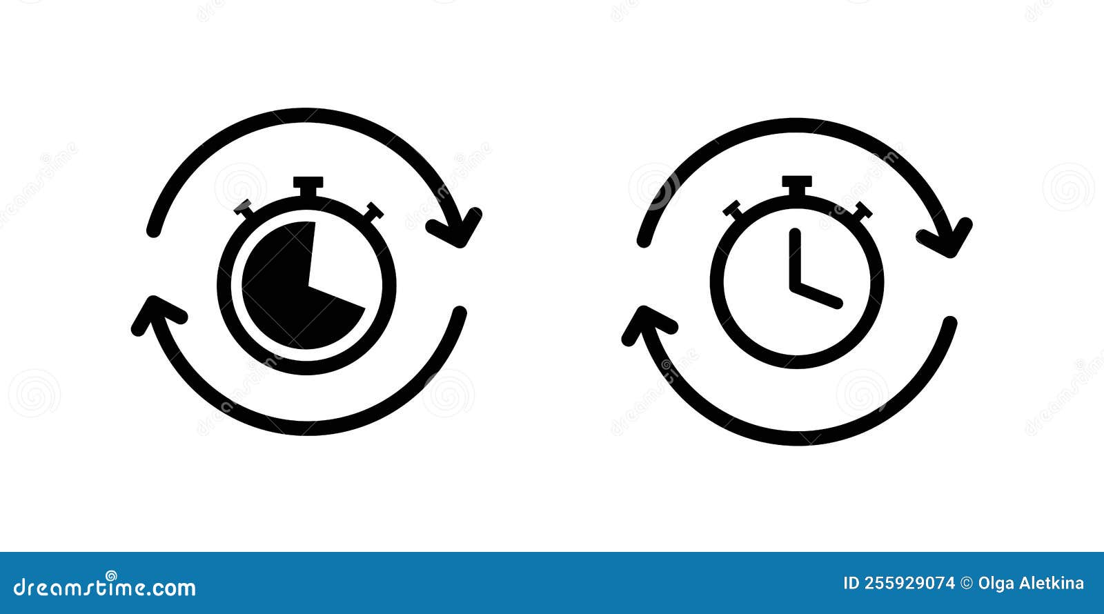 Timer Reuse Icon. Vector Illustration. Quick Time Icon, Fast Deadline ...
