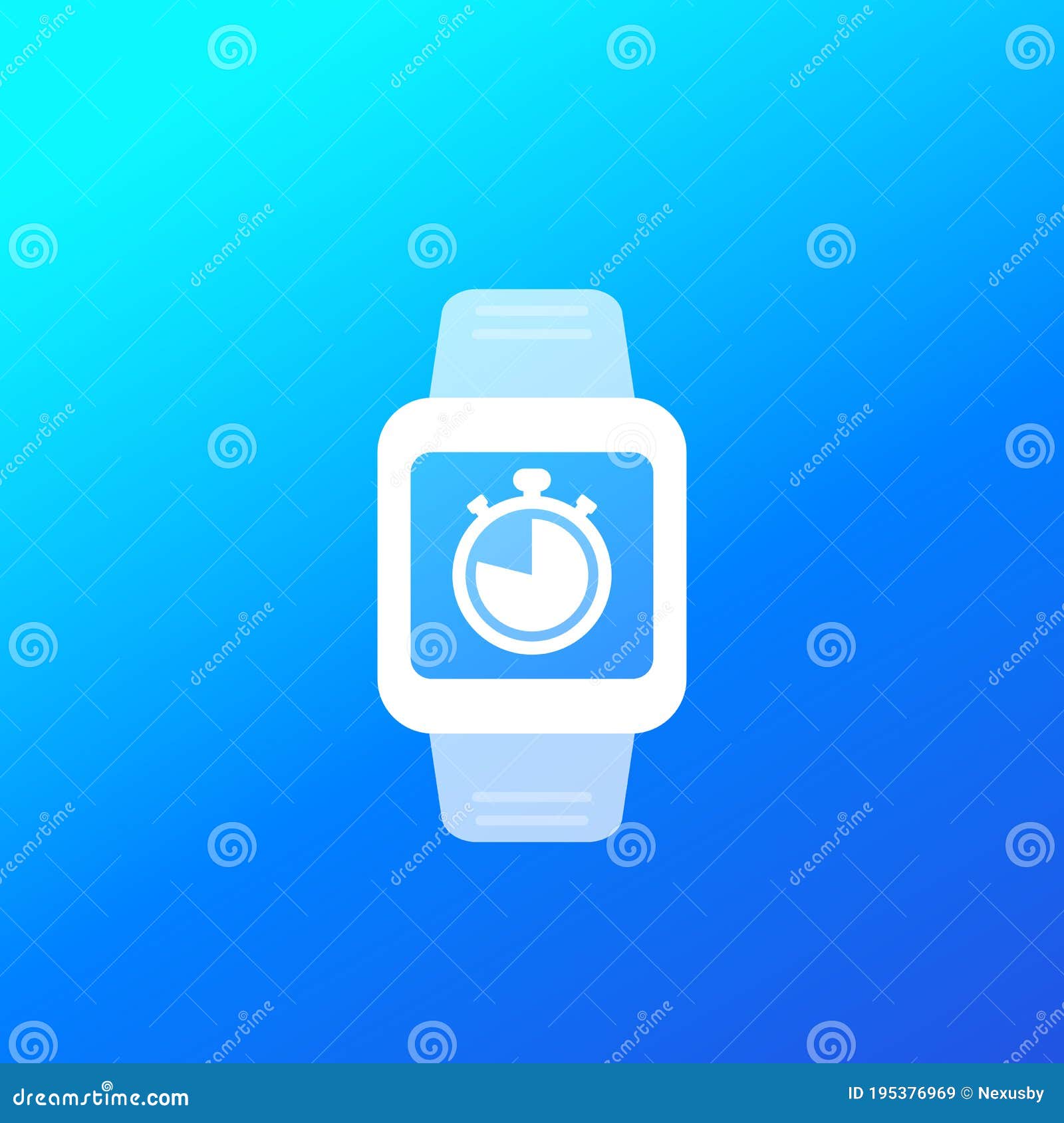 Timer on Screen of Smartwatch Icon Stock Illustration - Illustration of ...