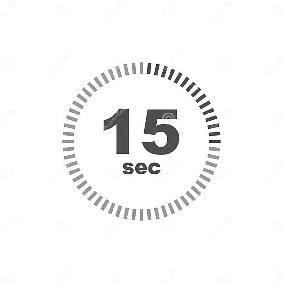 Timer 15 Sec Icon. Simple Design Stock Vector - Illustration of graphic ...