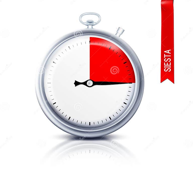 Timer for siesta stock illustration. Illustration of icon - 9801290