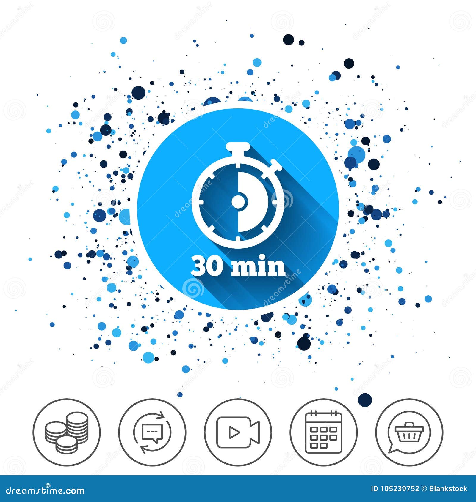 Timer Sign Icon. 30 Minutes Stopwatch Symbol Stock Vector ... Timer Sign Icon. 30 Minutes Stopwatch Symbol Stock Vector ...