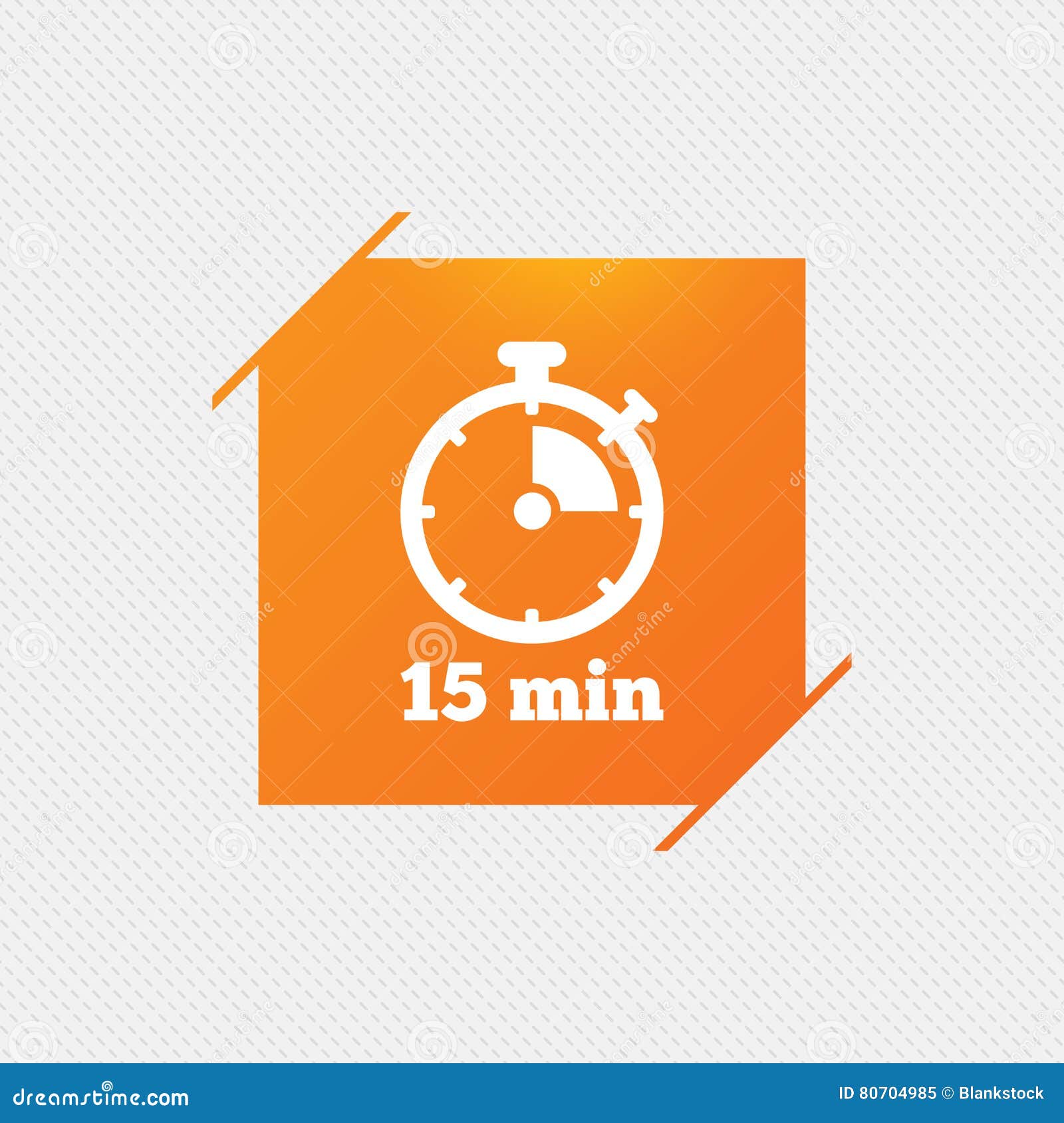 Timer Sign Icon. 15 Minutes Stopwatch Symbol Stock Vector ...