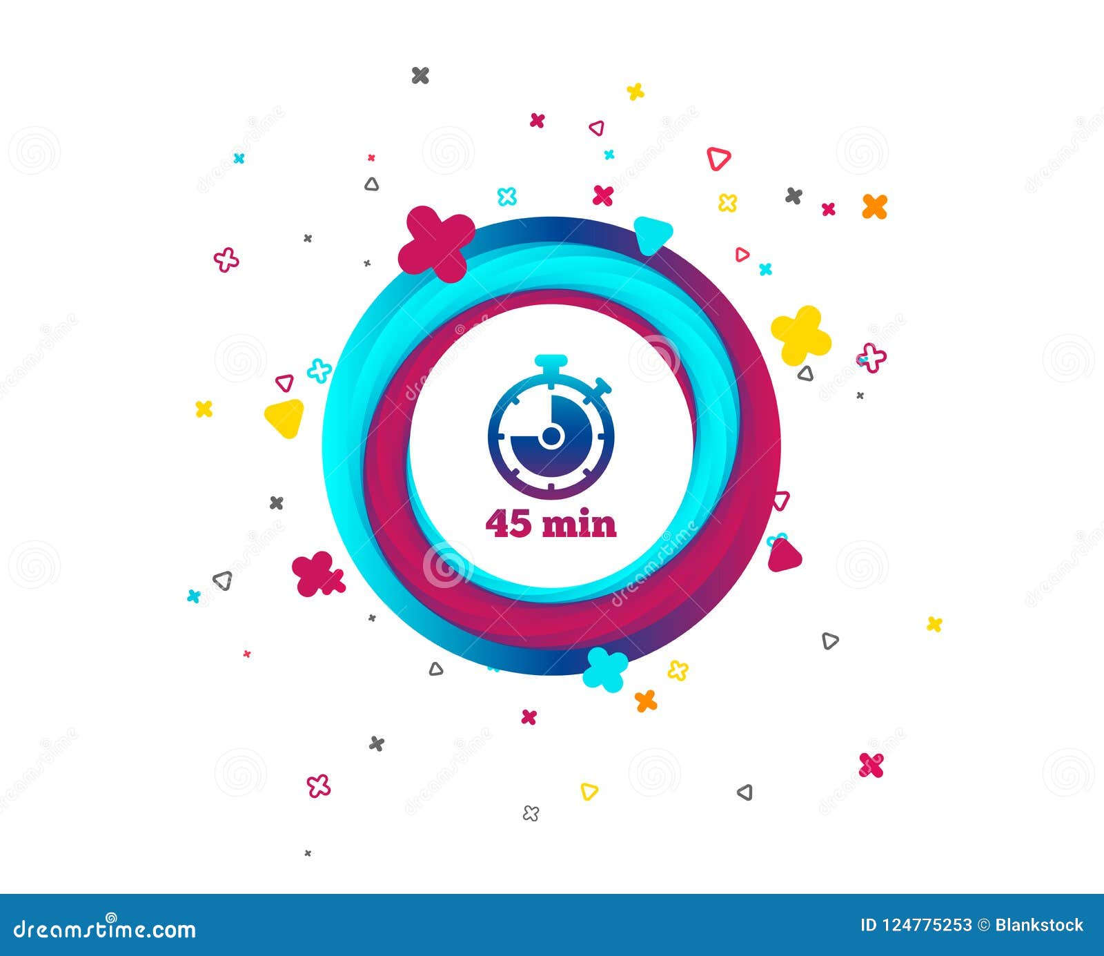 Timer Sign Icon. 45 Minutes Stopwatch Symbol Stock Vector ... Timer Sign Icon. 45 Minutes Stopwatch Symbol Stock Vector ...