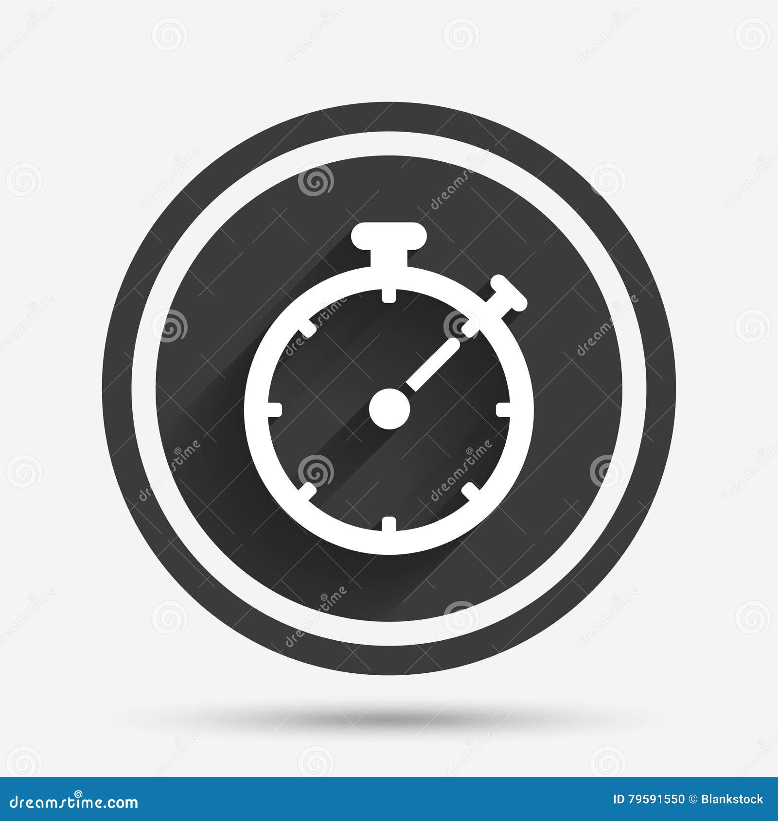 Timer Sign Icon. Stopwatch Symbol Stock Vector - Illustration of shape ...